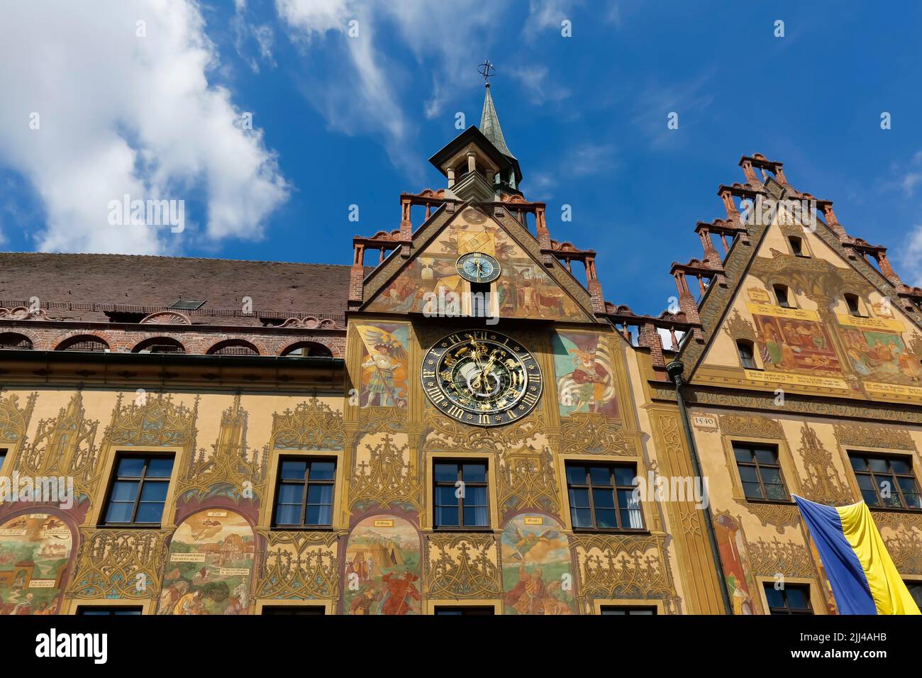Ulm Town Hall, facade murals, astronomical clock, architectural ...