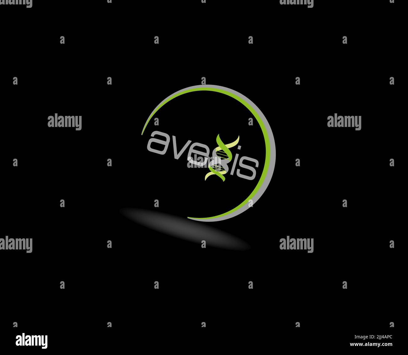AveXis, rotated logo, black background B Stock Photo - Alamy