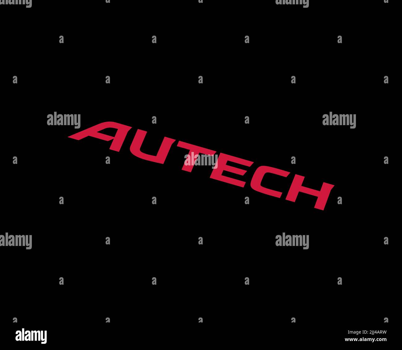Autech, rotated logo, black background B Stock Photo - Alamy