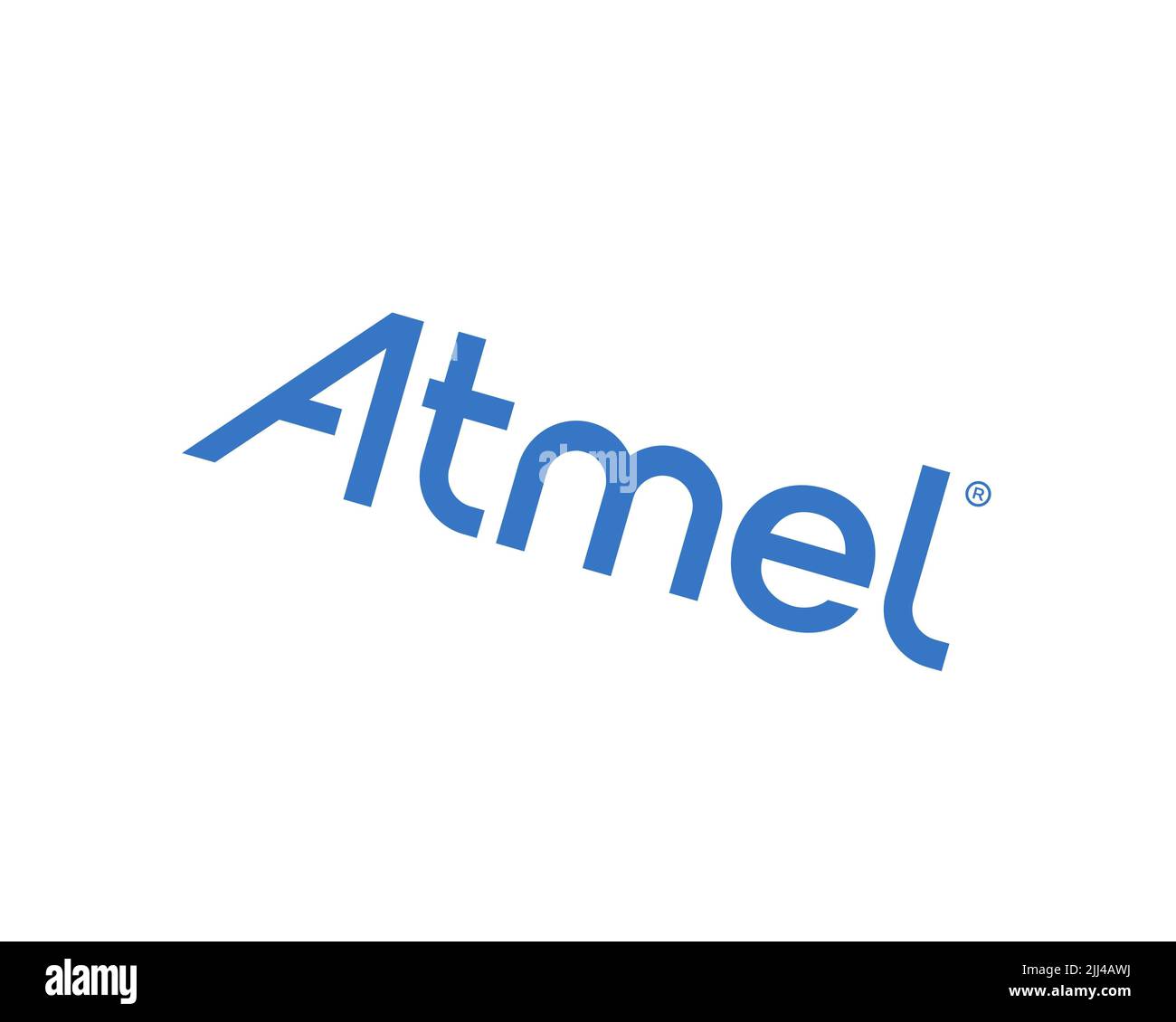 Atmel, rotated logo, white background B Stock Photo - Alamy