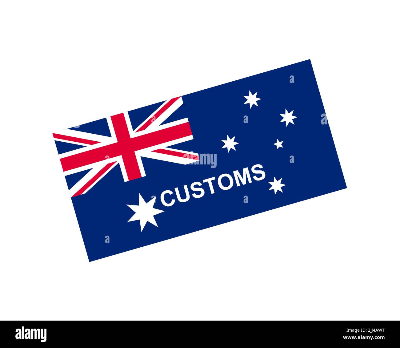Australian Customs Service, rotated logo, white background Stock Photo ...