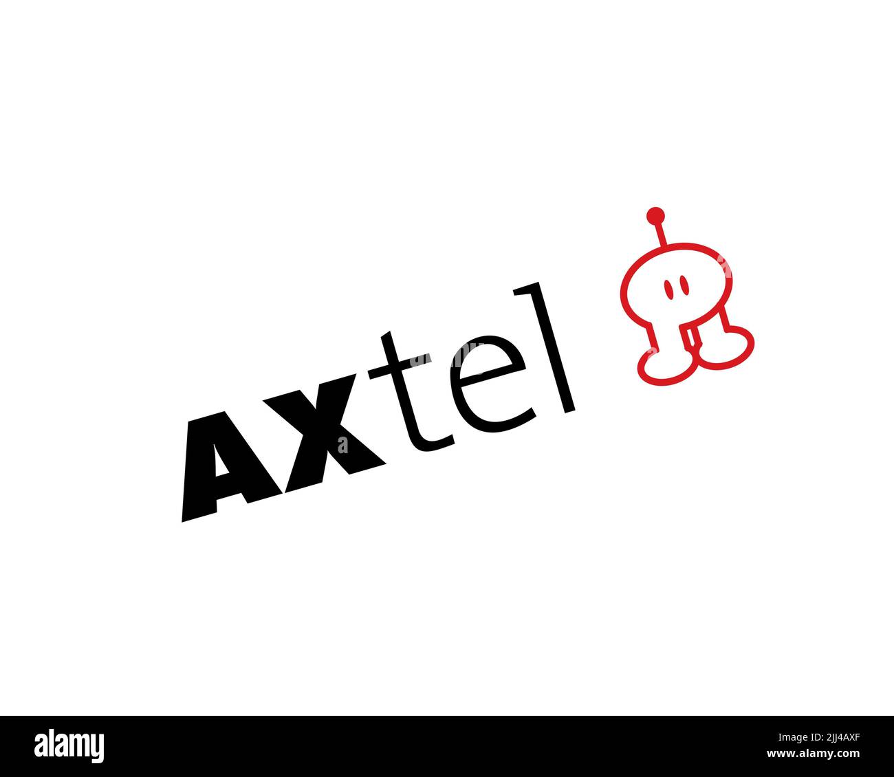 Axtel, rotated logo, white background Stock Photo - Alamy