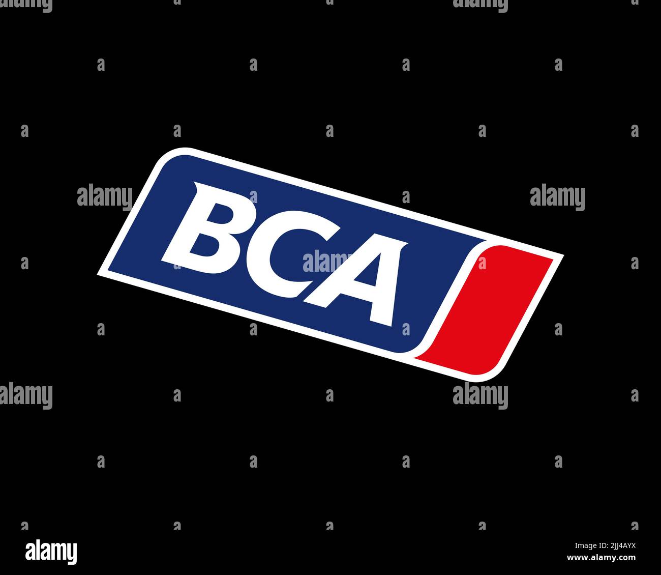 BCA Marketplace, rotated logo, black background B Stock Photo - Alamy