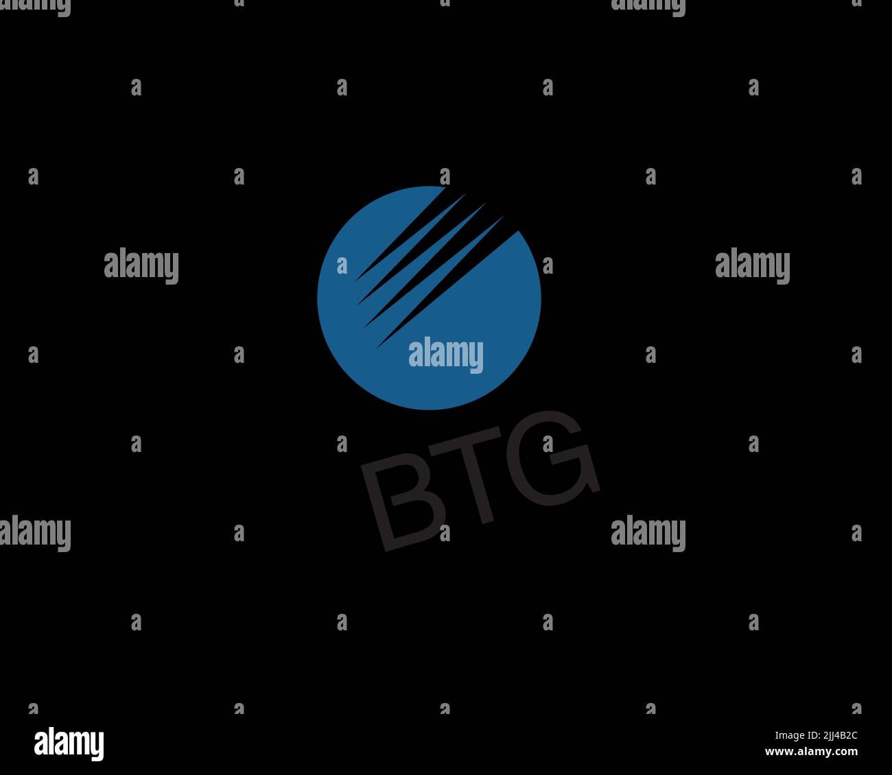 BTG plc, rotated logo, black background Stock Photo - Alamy