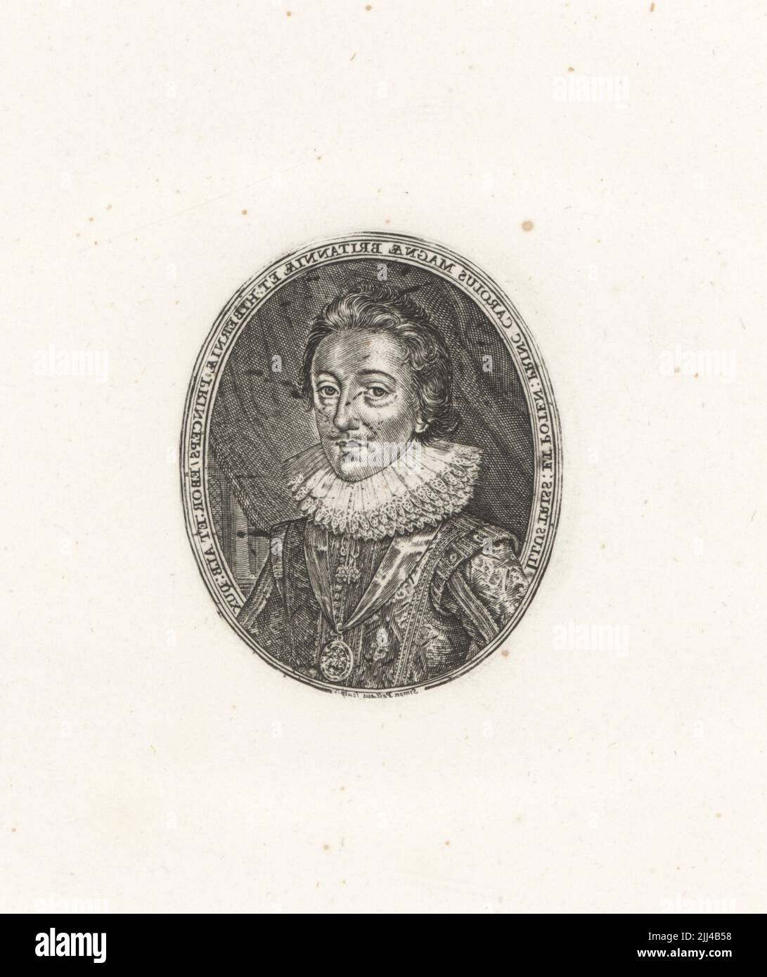 Oval portrait of Charles, Prince of Wales, later King Charles I of ...