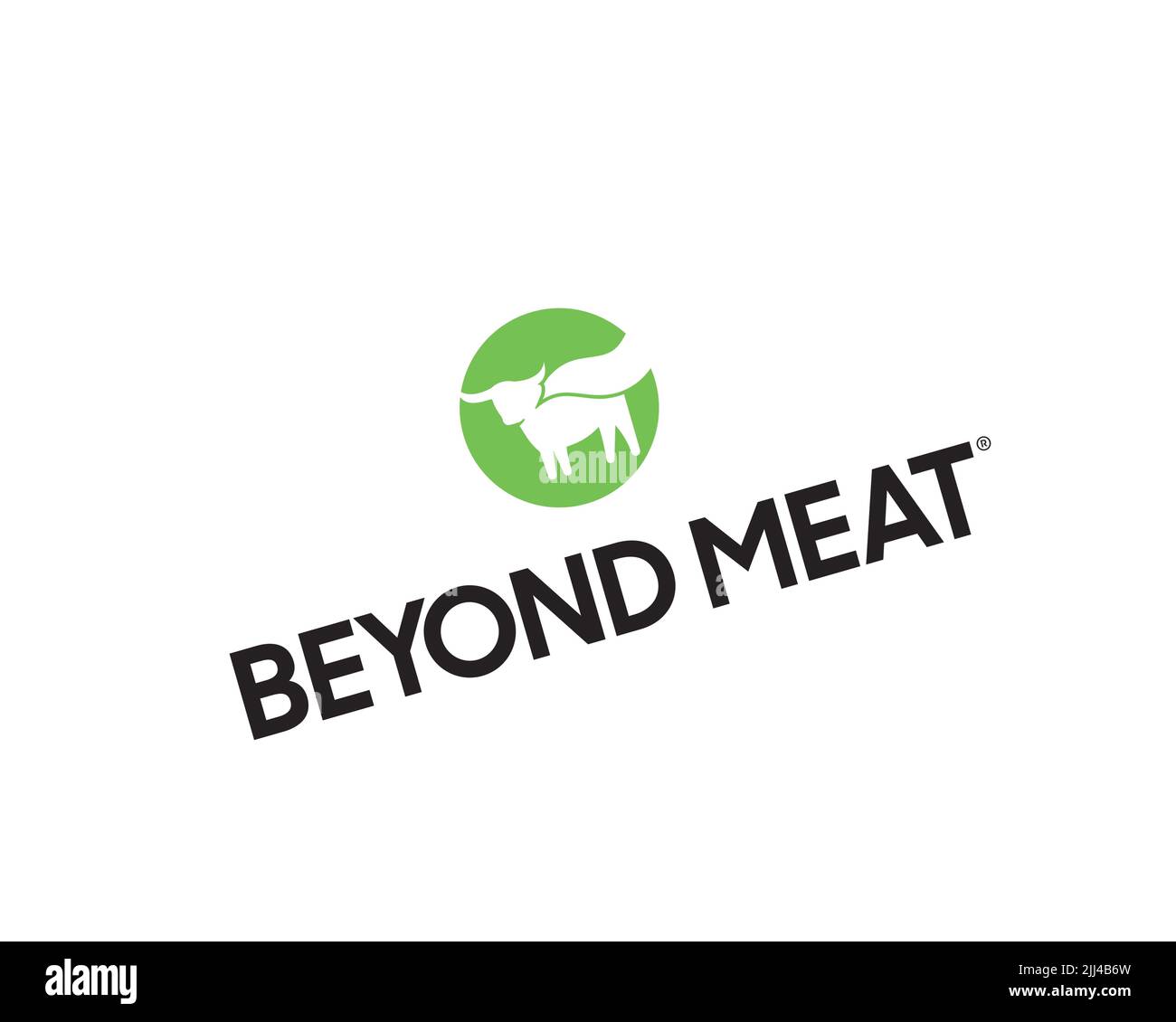 Beyond Meat, rotated logo, white background Stock Photo - Alamy