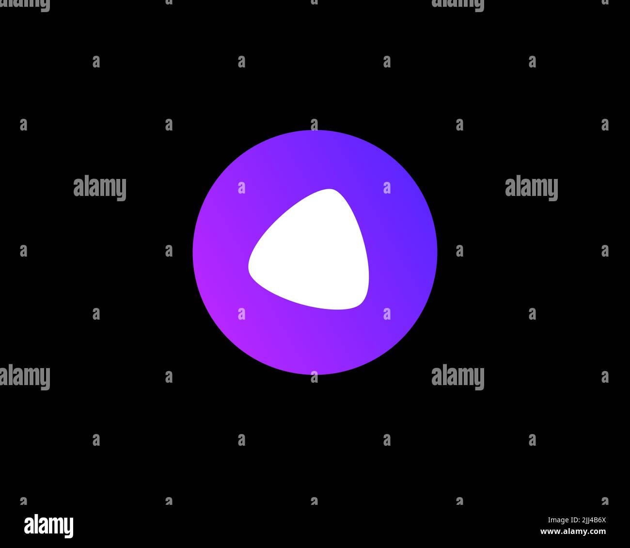 Alice virtual assistant, rotated logo, black background B Stock Photo ...