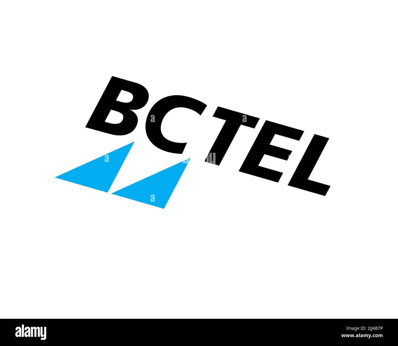 BC Tel, rotated logo, white background B Stock Photo - Alamy