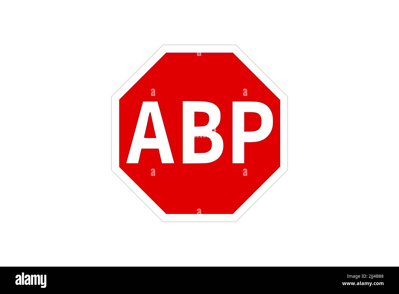Adblock Plus, Logo, White background Stock Photo - Alamy