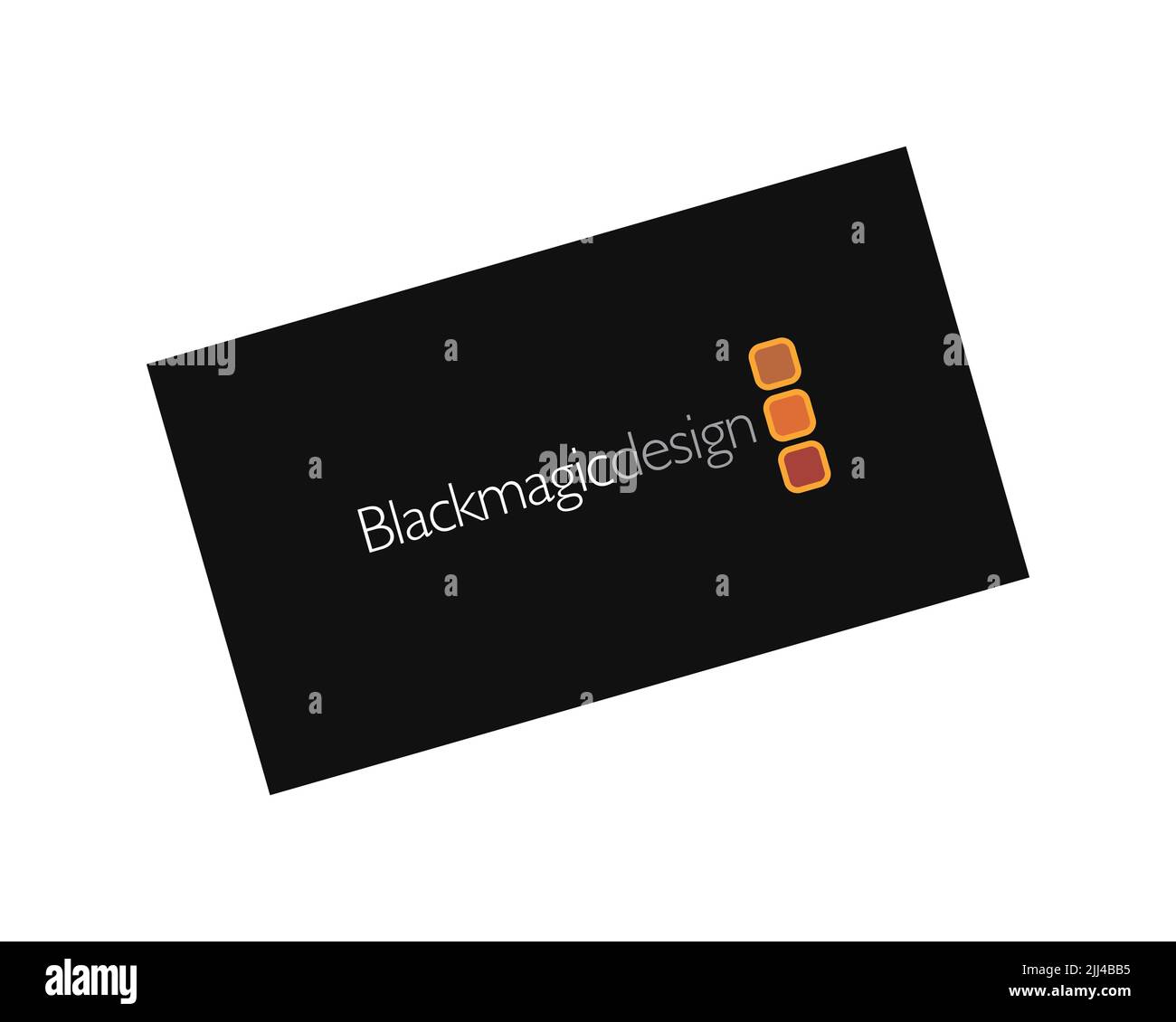 Blackmagic design, rotated logo, white background Stock Photo - Alamy