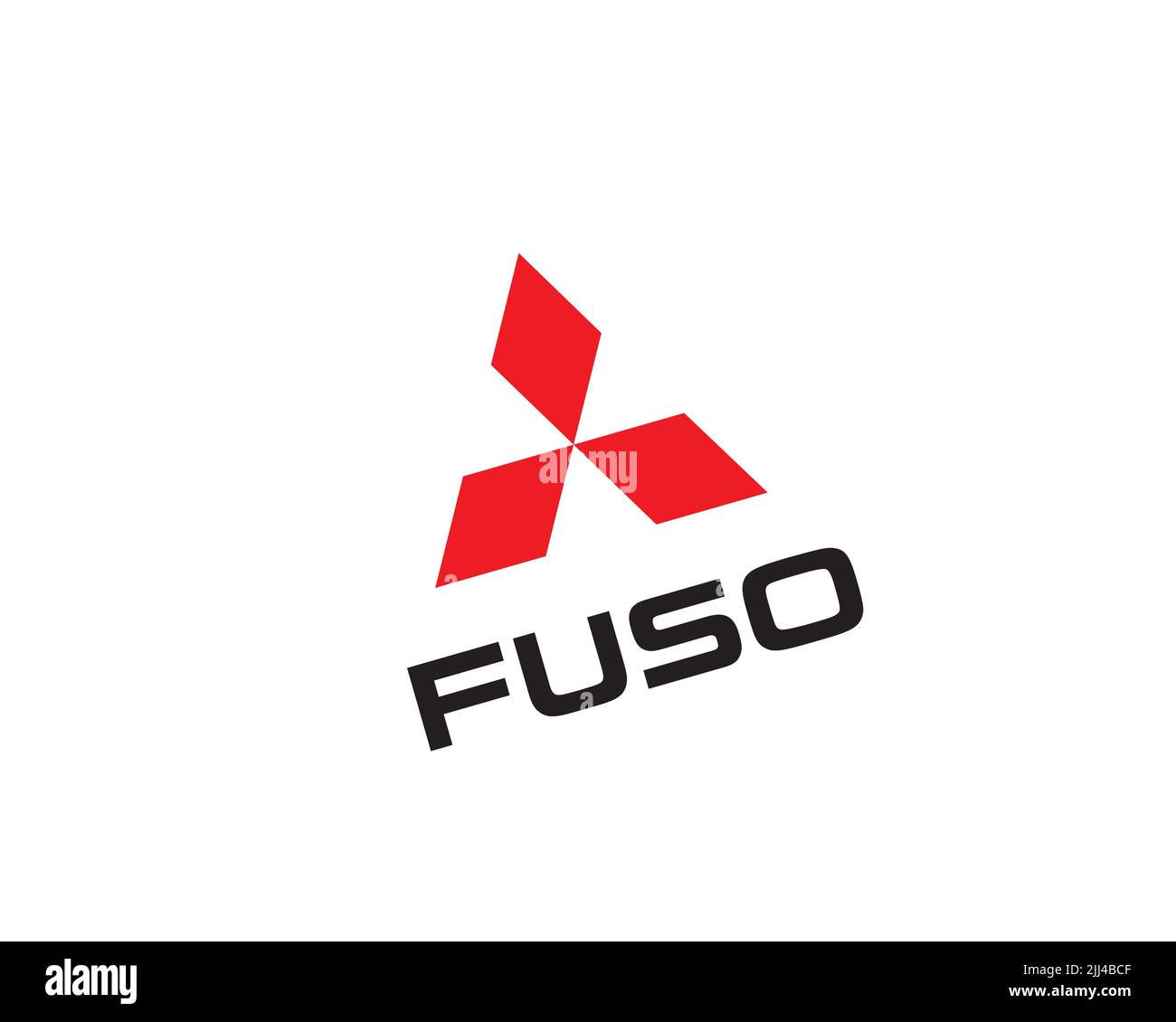 Fuso Trucks America, gedrehtes Logo, Weisser Hintergrund Stock Photo ...