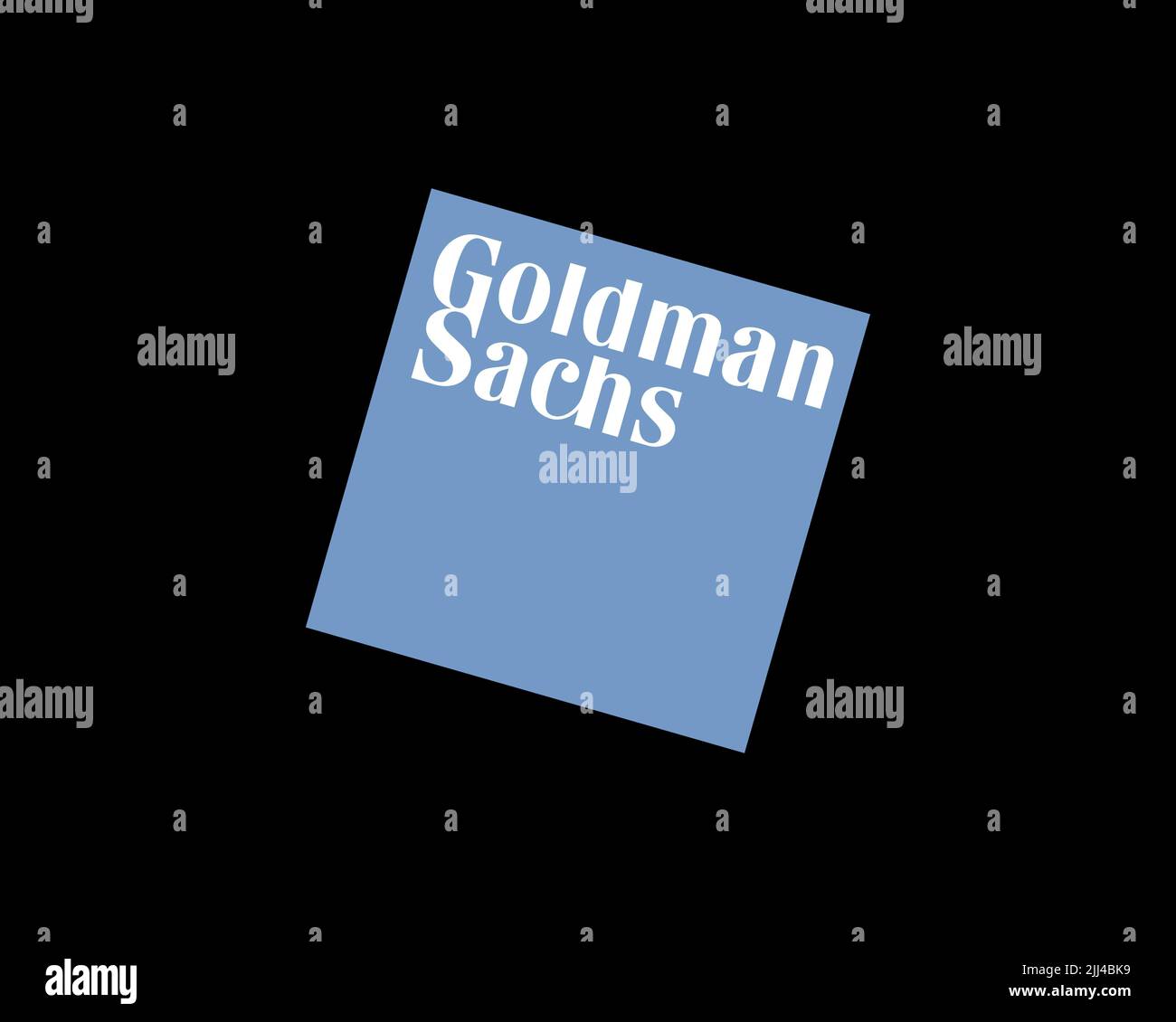 Goldman Sachs, rotated logo, black background B Stock Photo - Alamy