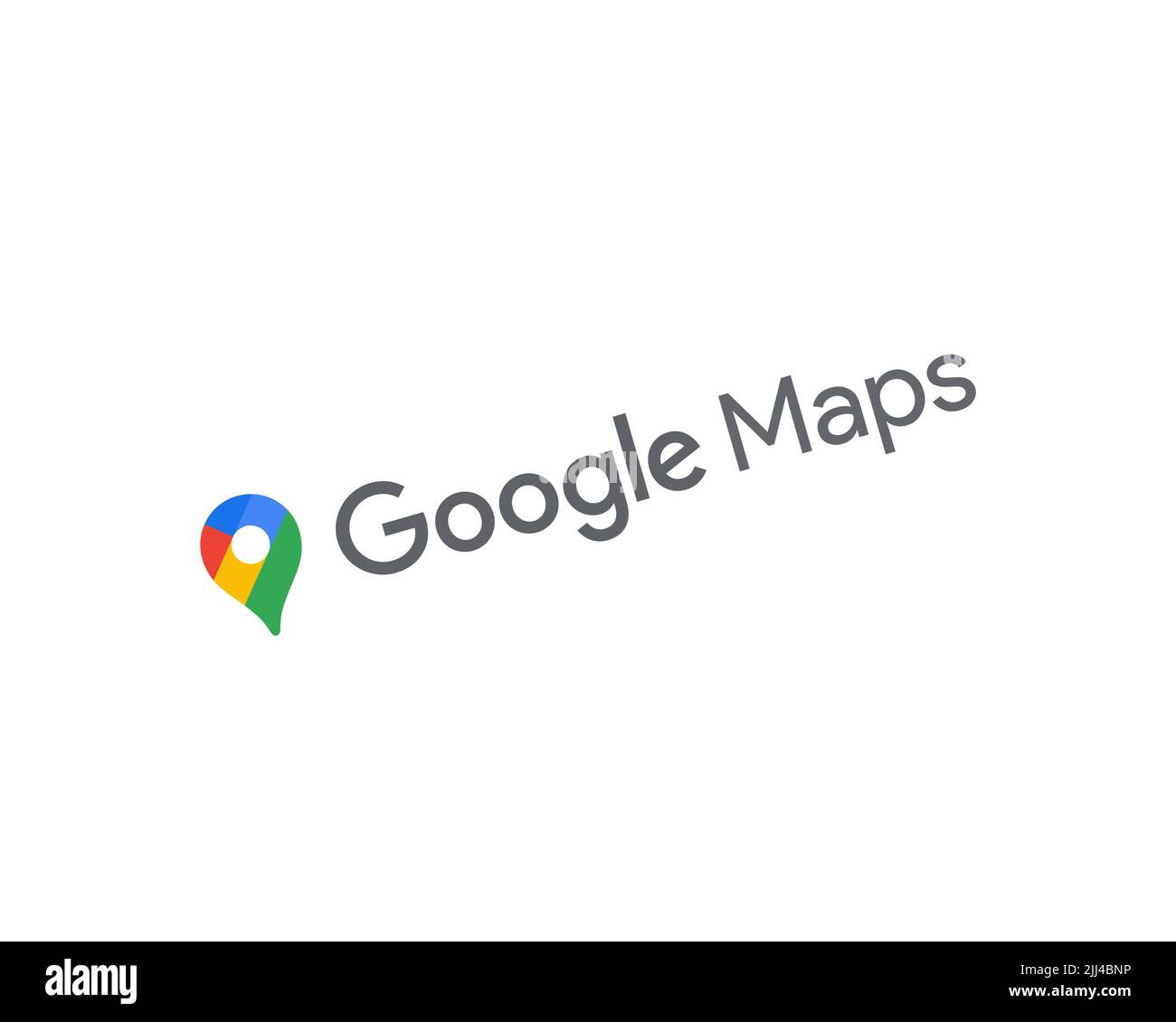 Google Maps, rotated logo, white background Stock Photo - Alamy