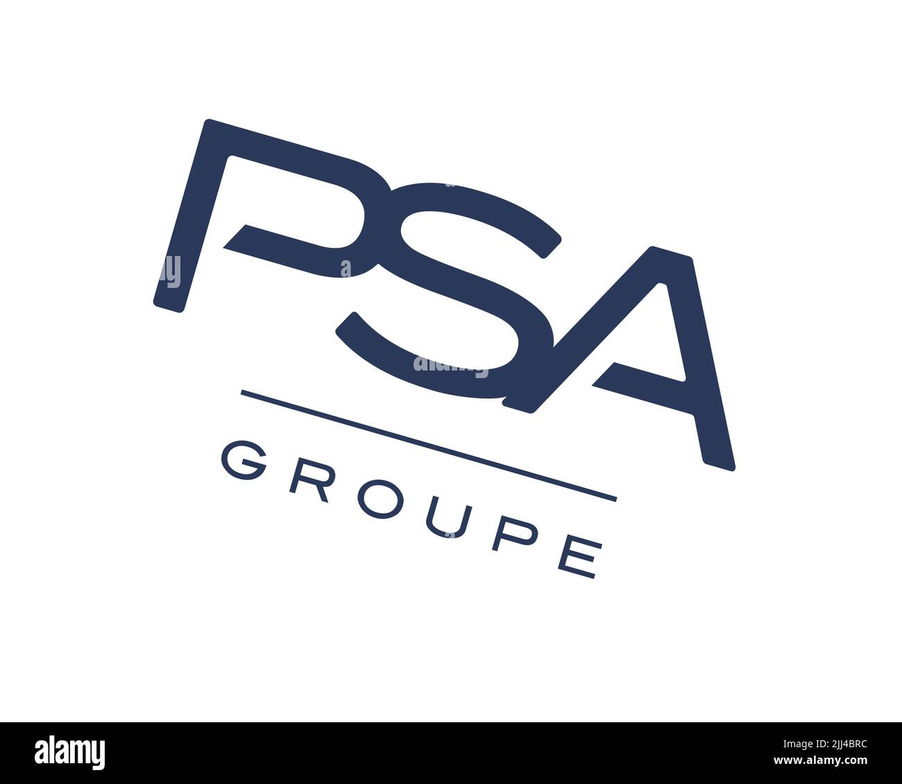Groupe PSA, rotated logo, white background B Stock Photo - Alamy
