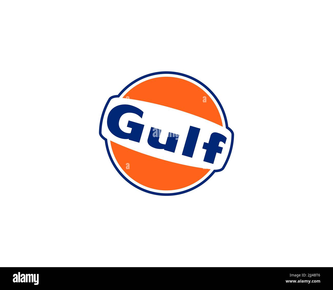 Gulf Oil, rotated logo, white background B Stock Photo - Alamy