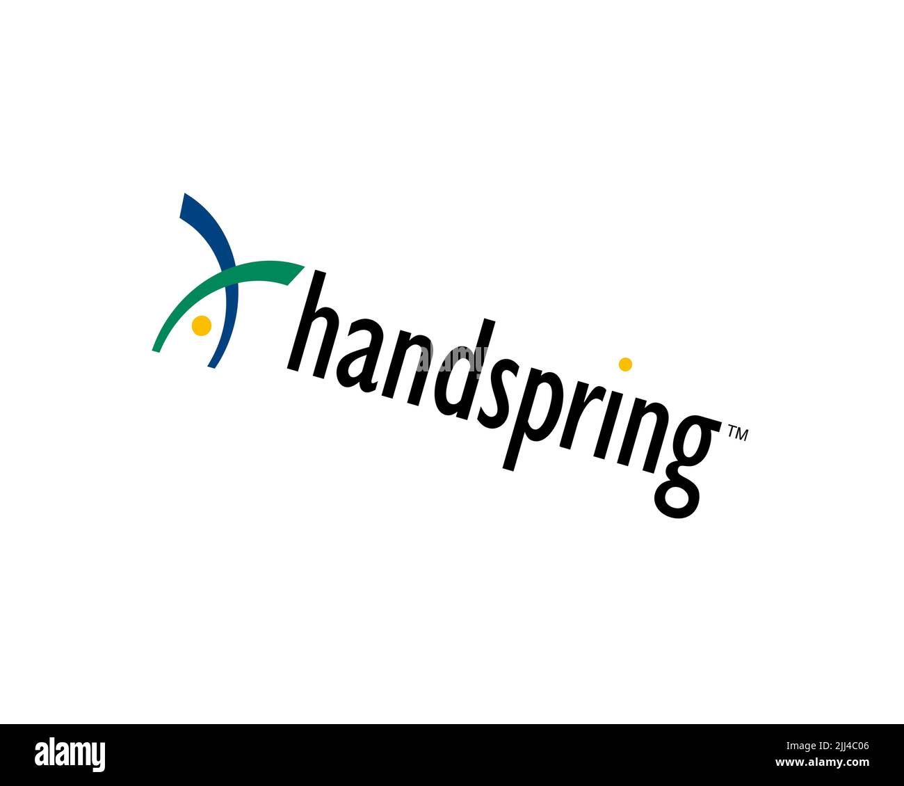 Handspring company, rotated logo, white background B Stock Photo - Alamy