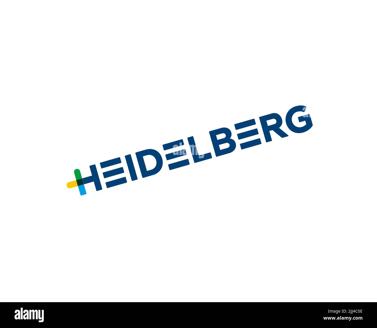 Heidelberger Druckmaschinen, rotated logo, white background Stock Photo ...