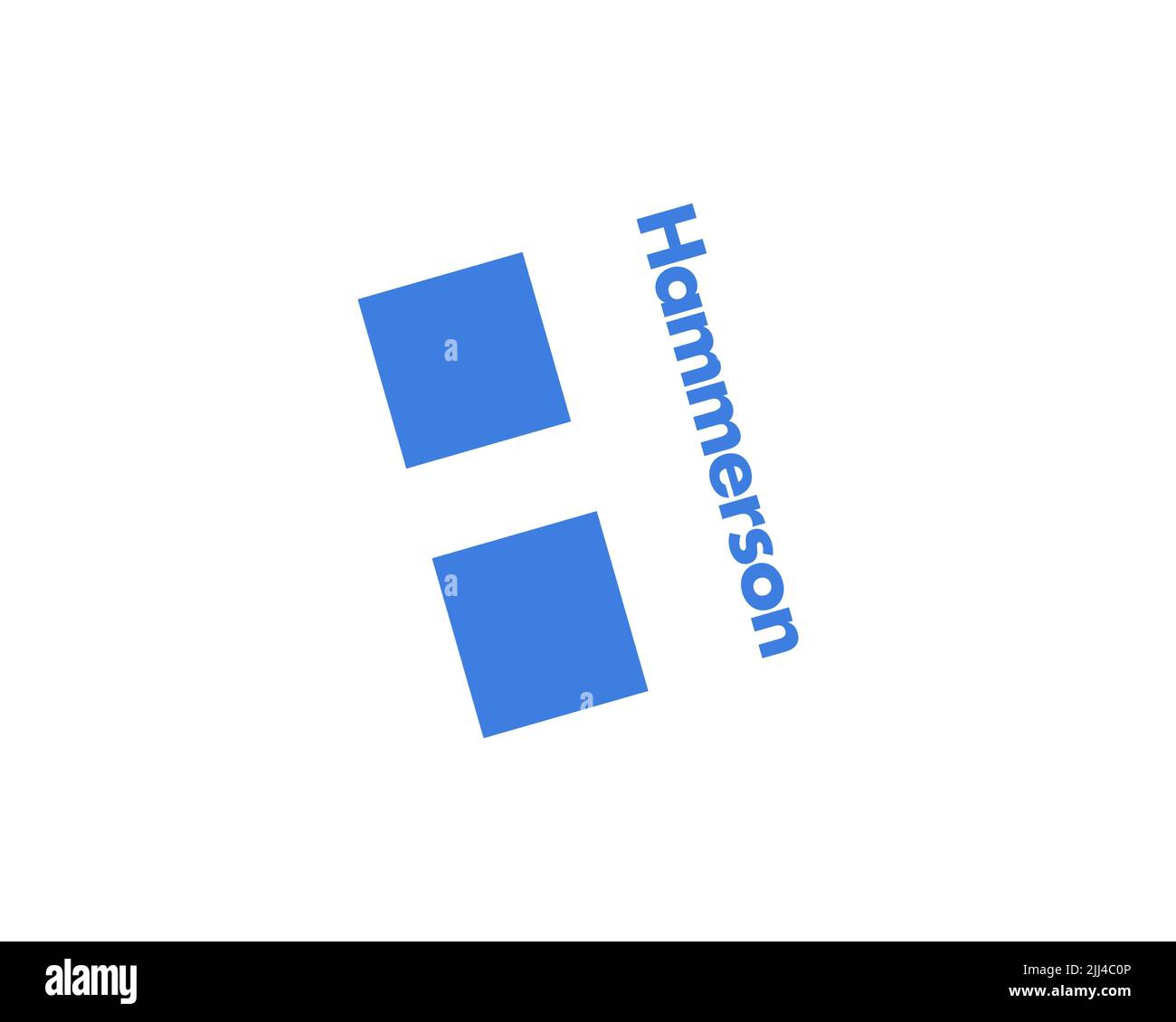 Hammerson, rotated logo, white background Stock Photo - Alamy