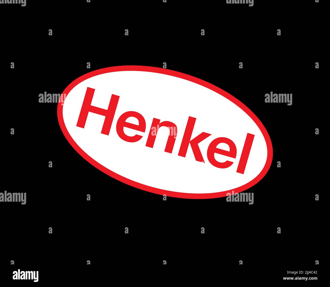 Henkel Electronic Materials, rotated logo, black background B Stock ...