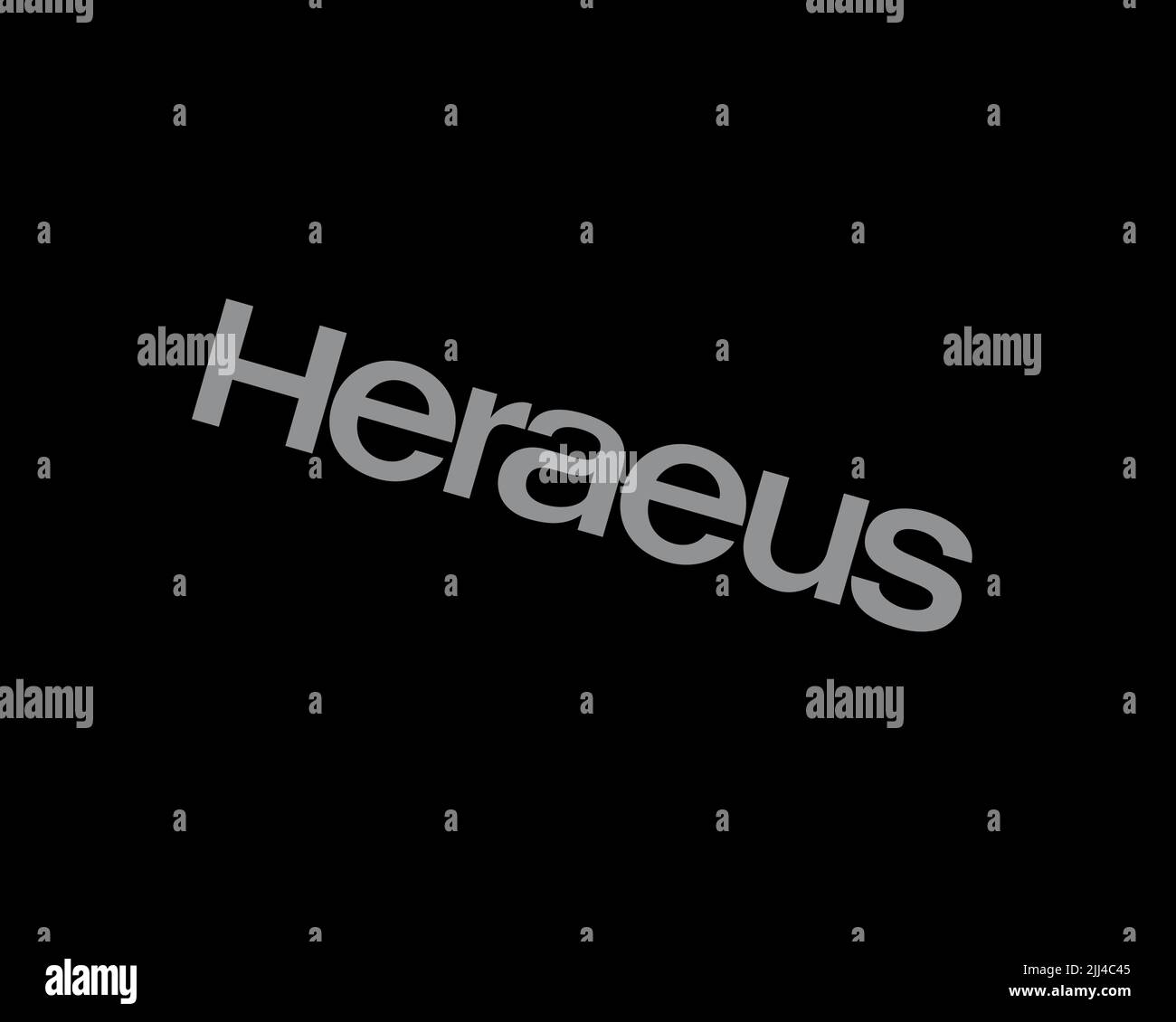 Heraeus, rotated logo, black background B Stock Photo - Alamy