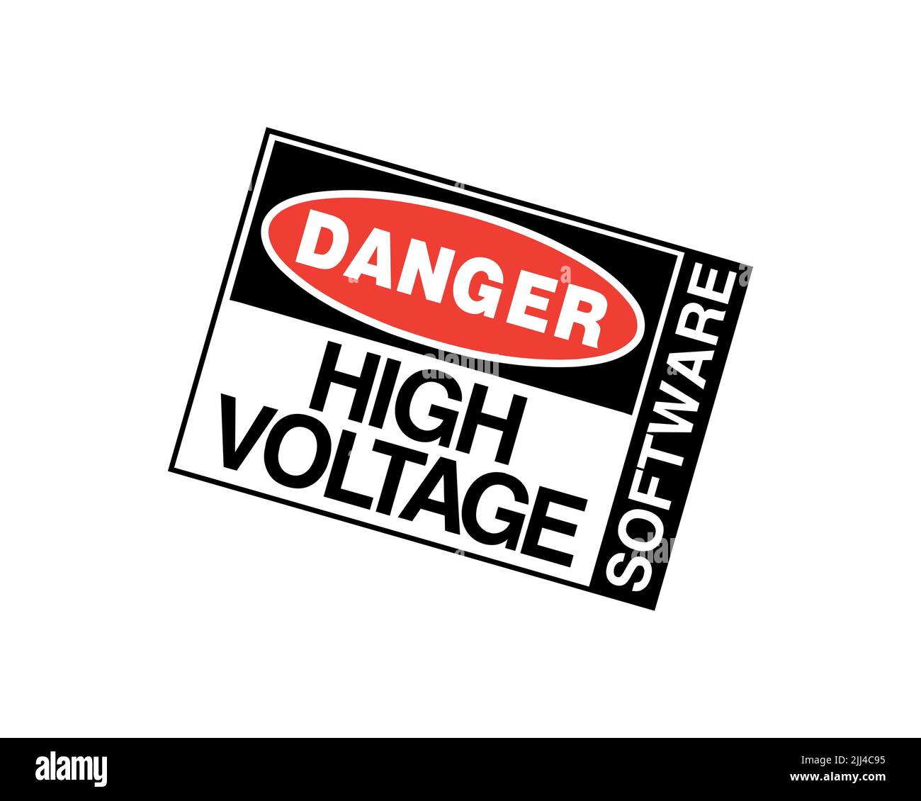 High Voltage Software, Rotated Logo, White Background B Stock Photo - Alamy