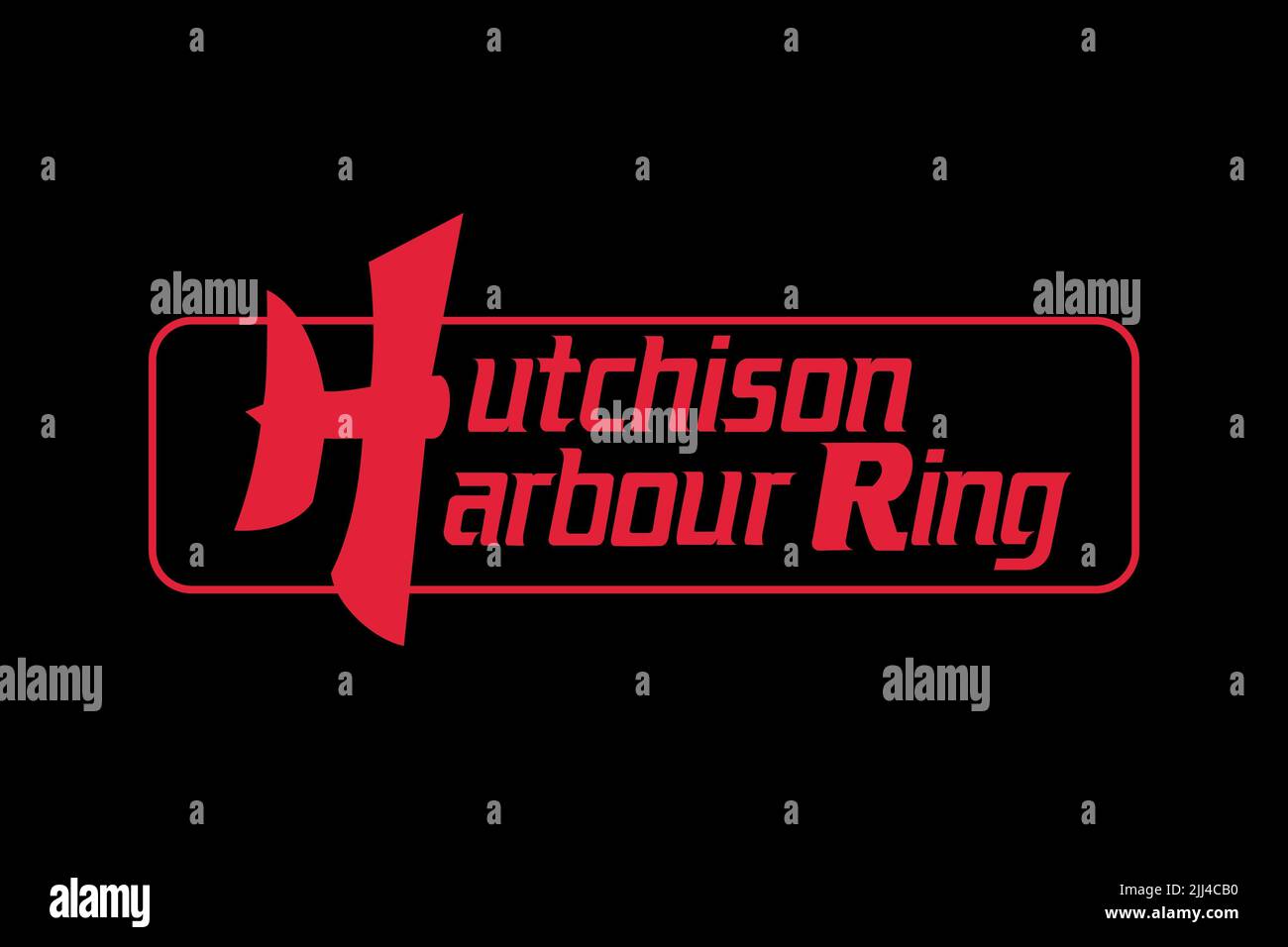 Hutchison Harbour Ring, Logo, Black Background Stock Photo - Alamy