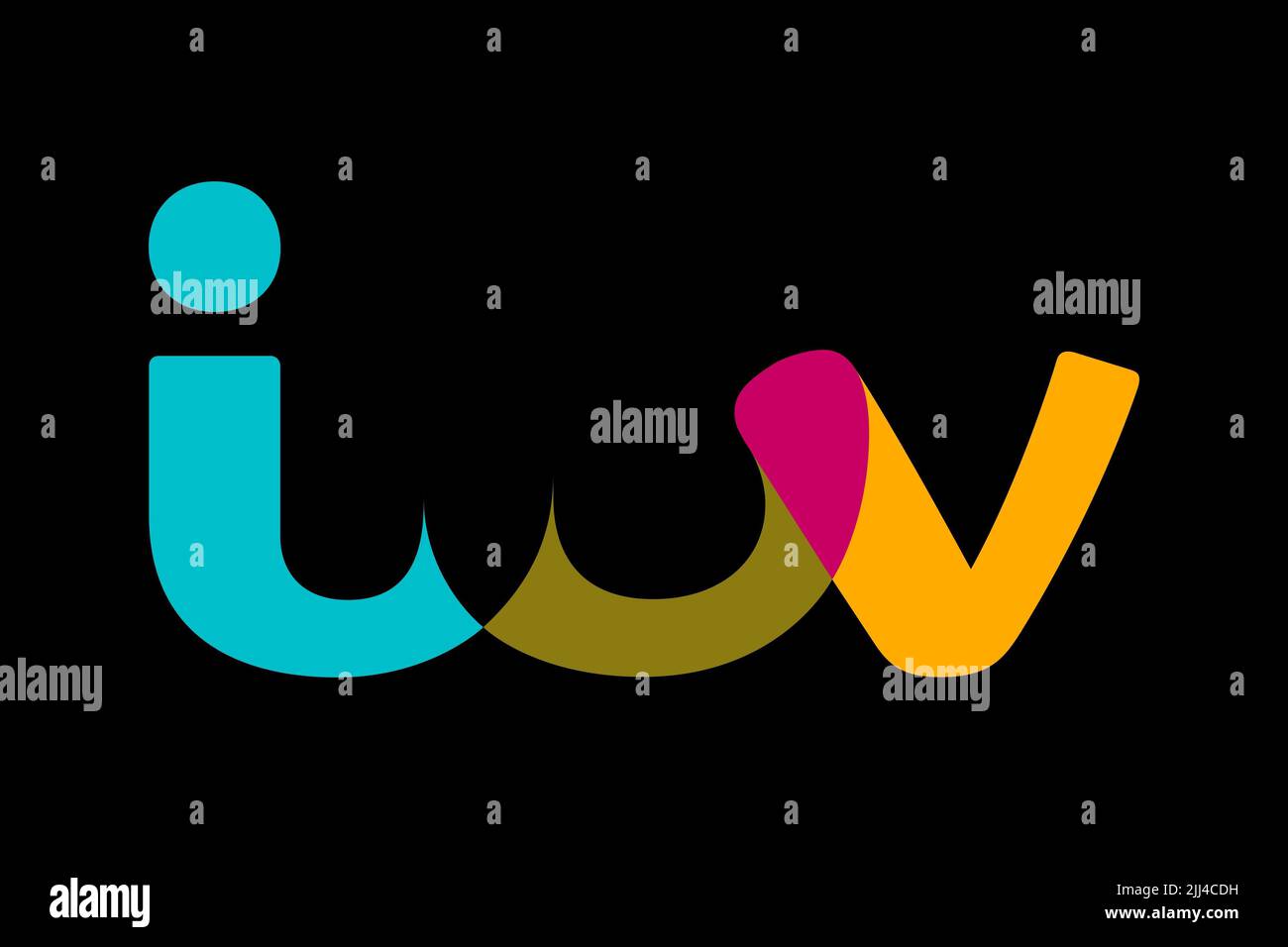 ITV plc, Logo, Black background Stock Photo - Alamy