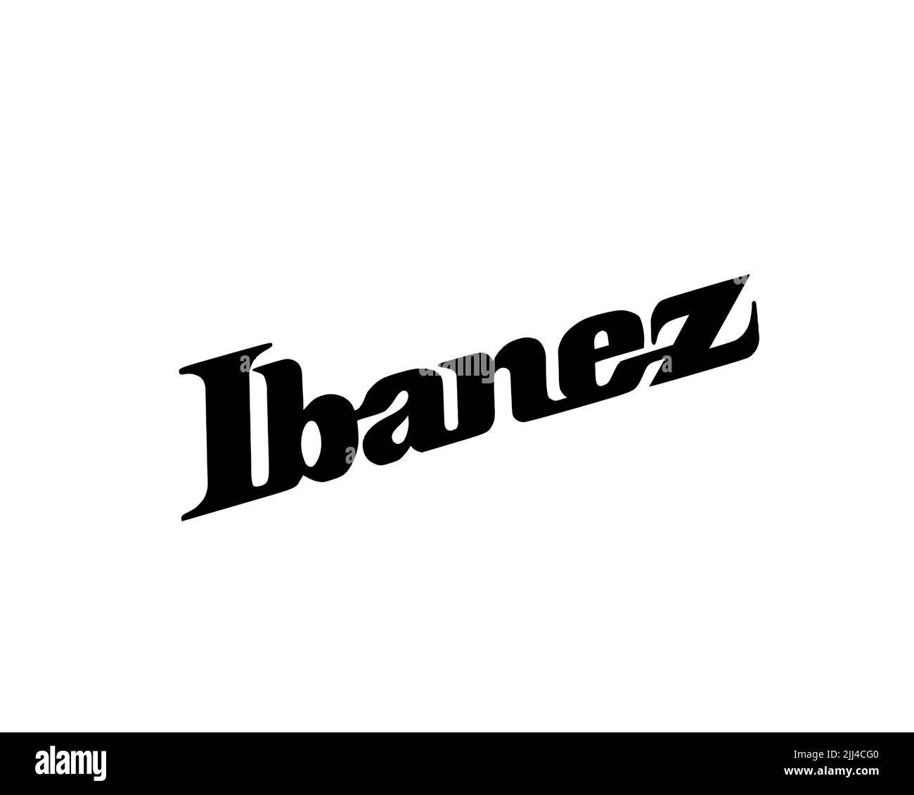 Ibanez, rotated logo, white background Stock Photo - Alamy
