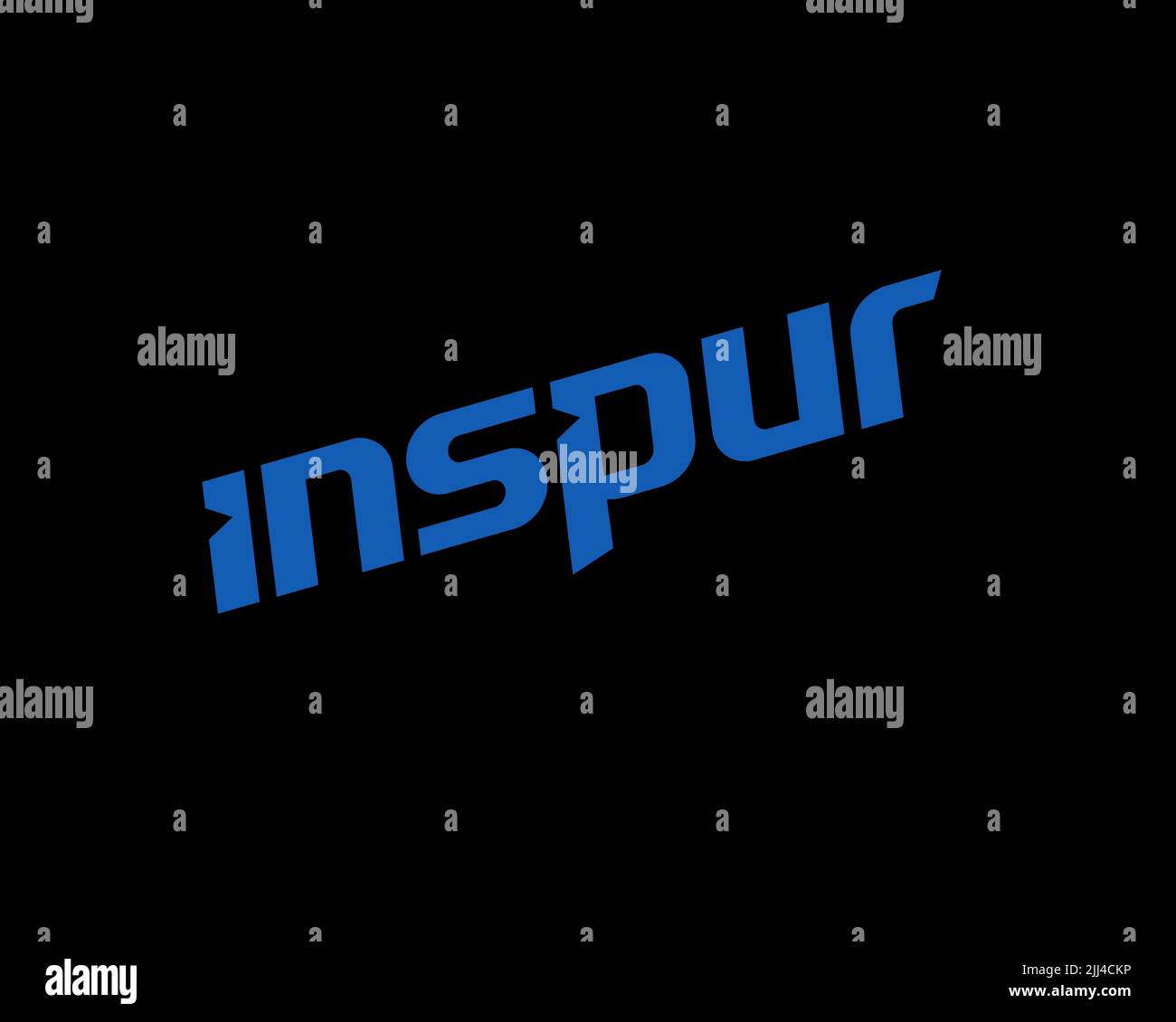 Inspur, rotated logo, black background Stock Photo - Alamy
