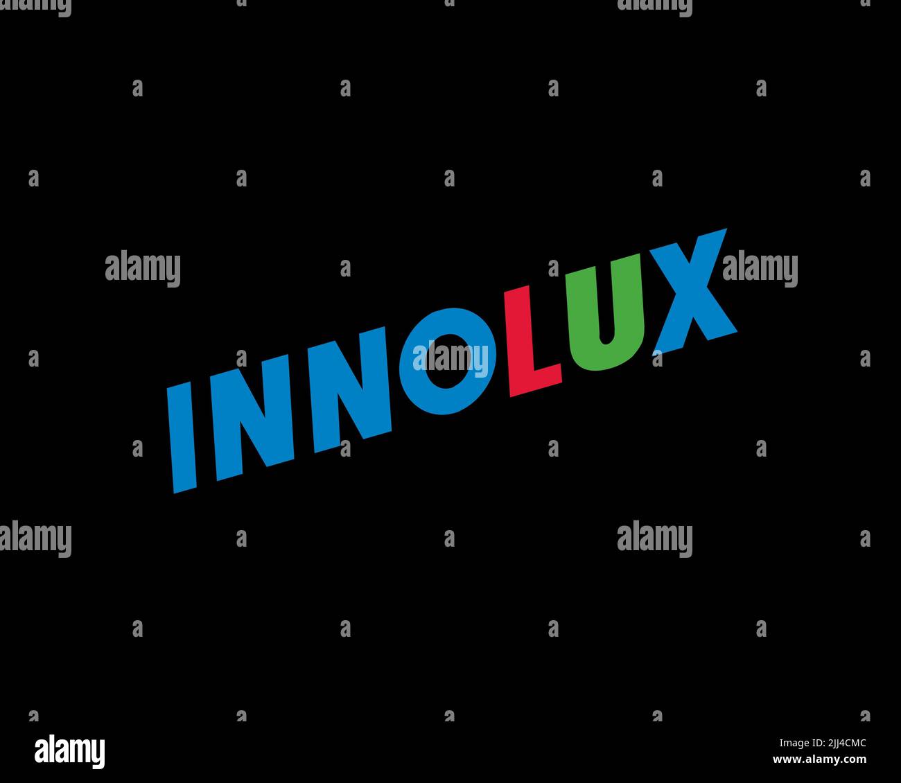 InnoLux Corporation, rotated logo, black background Stock Photo - Alamy