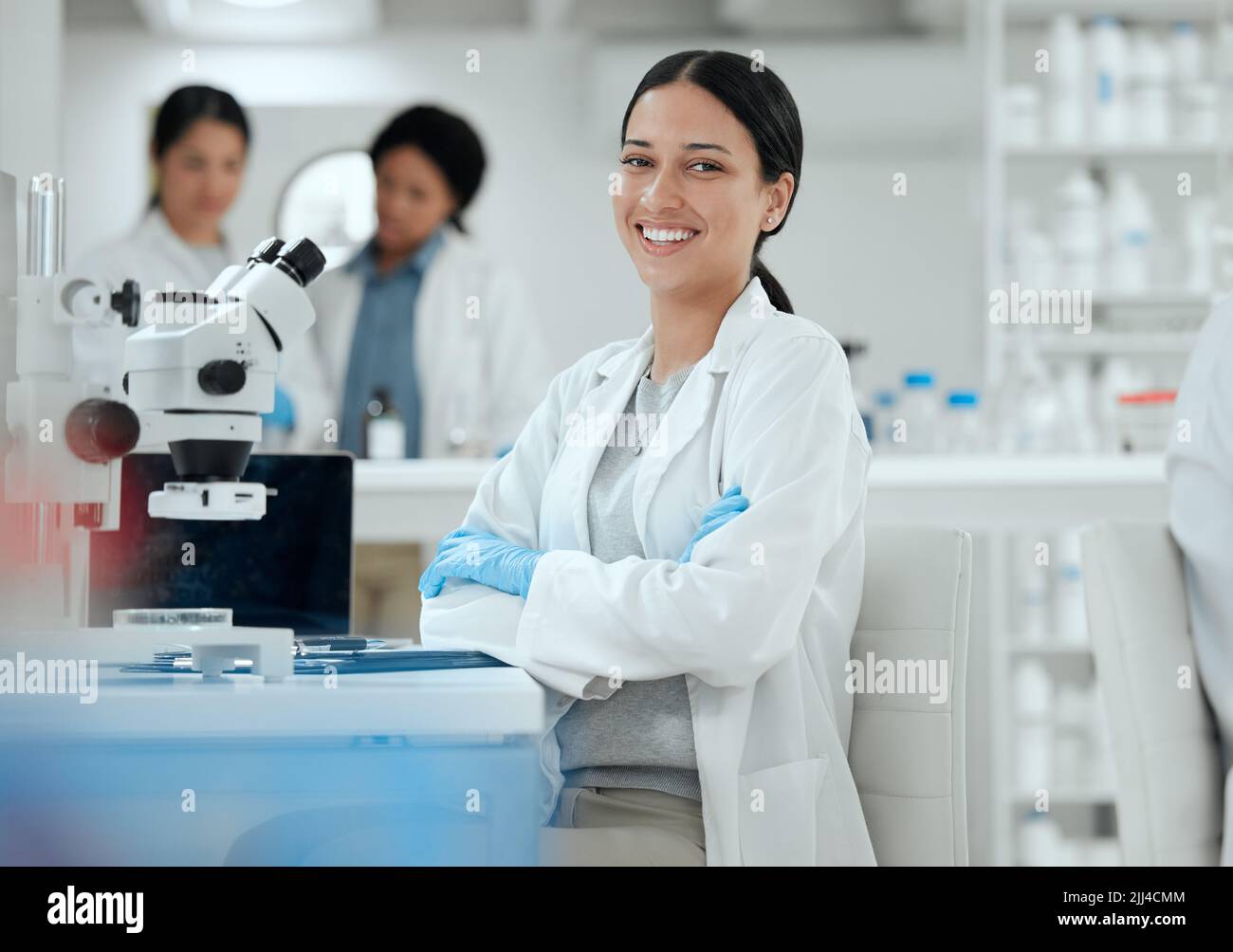 Any time you need help Ill be there. a confident young female scientist ...