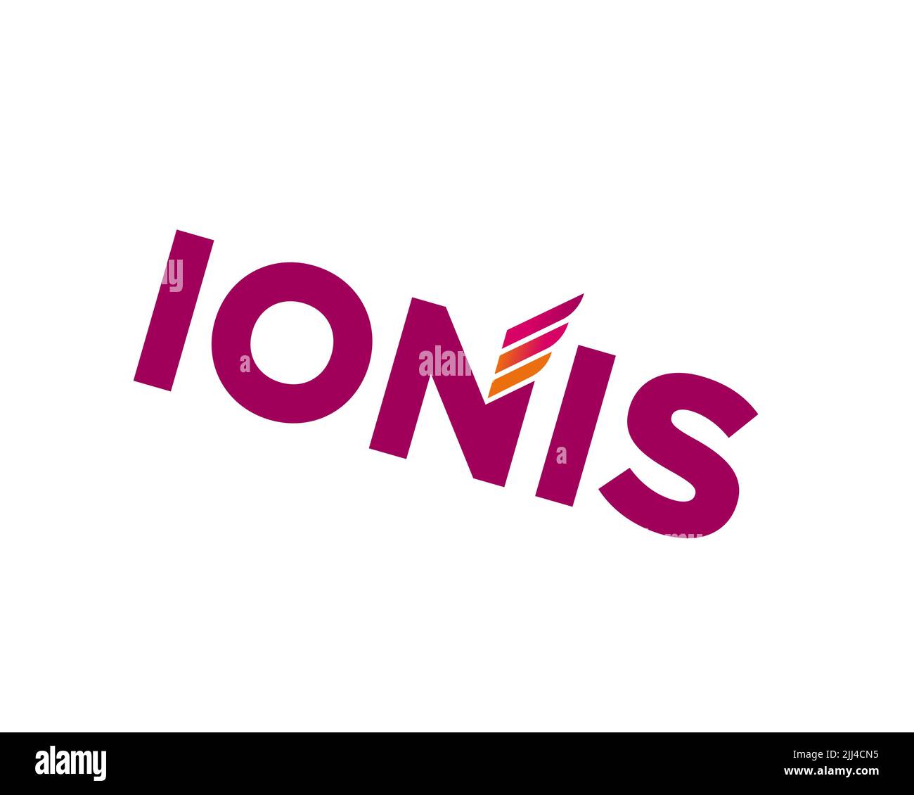 Ionis Pharmaceuticals, rotated logo, white background B Stock Photo - Alamy