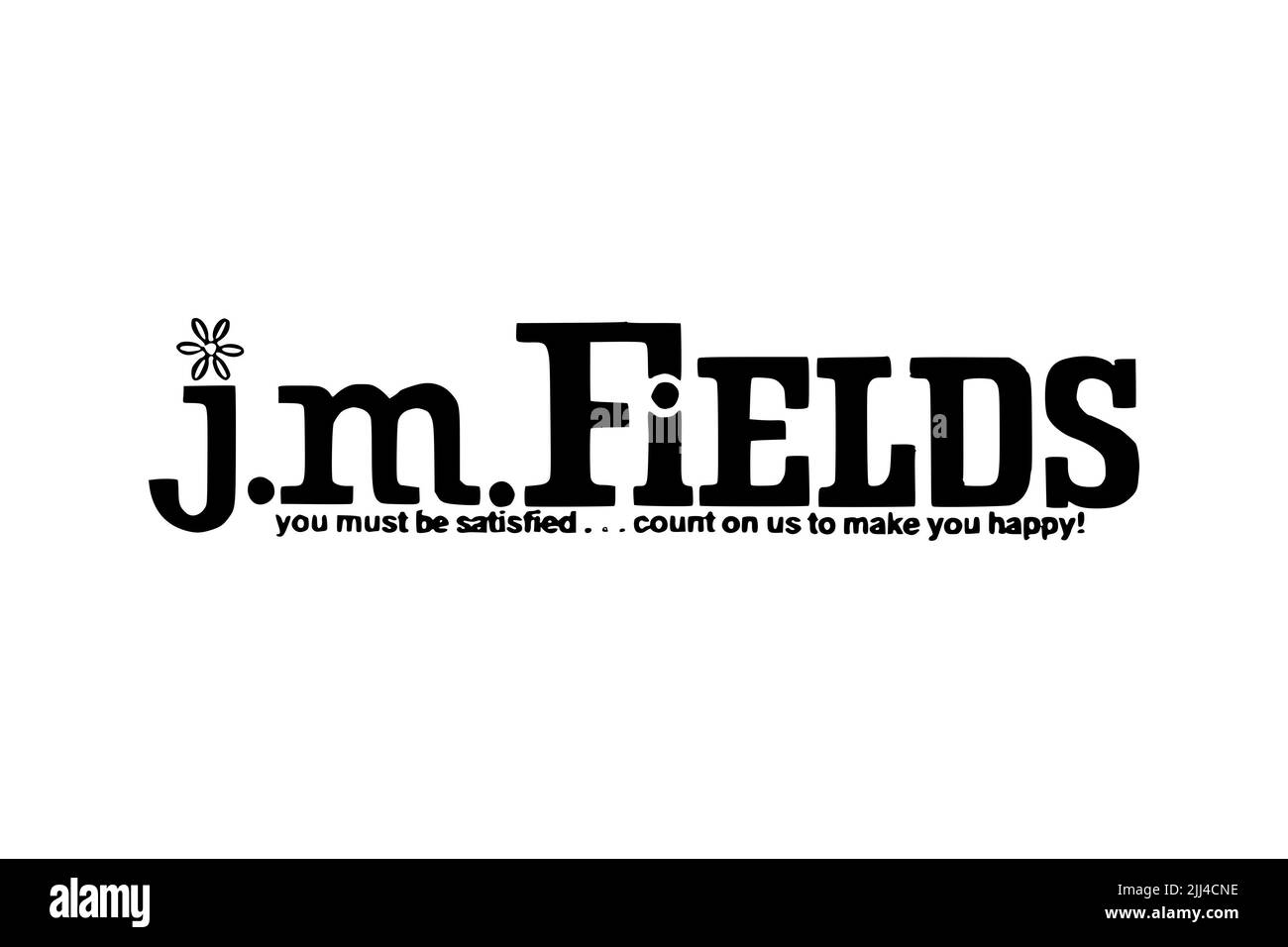 J. M. Fields, Logo, White Background Stock Photo - Alamy