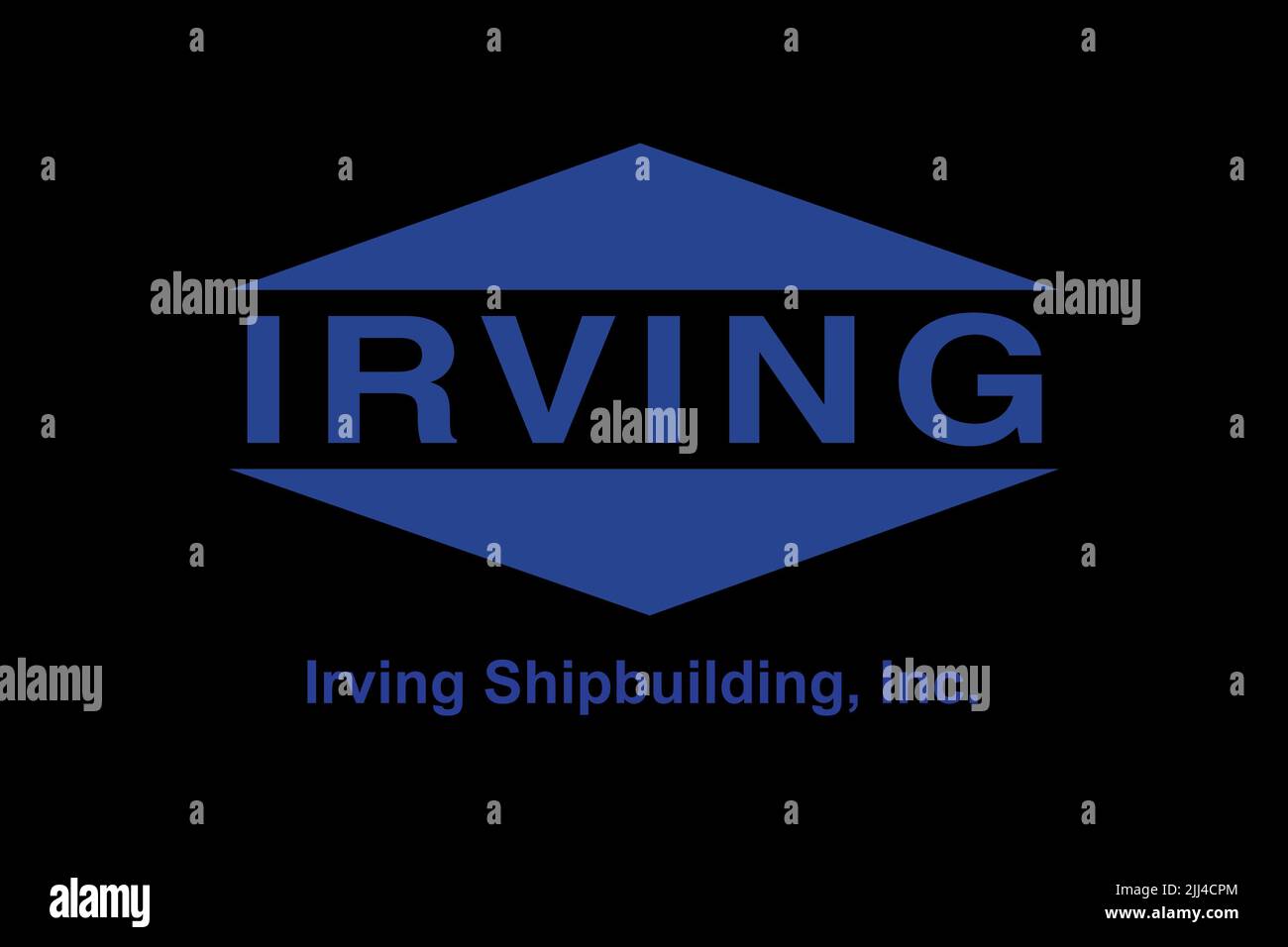 Irving Shipbuilding, Logo, Black background Stock Photo - Alamy