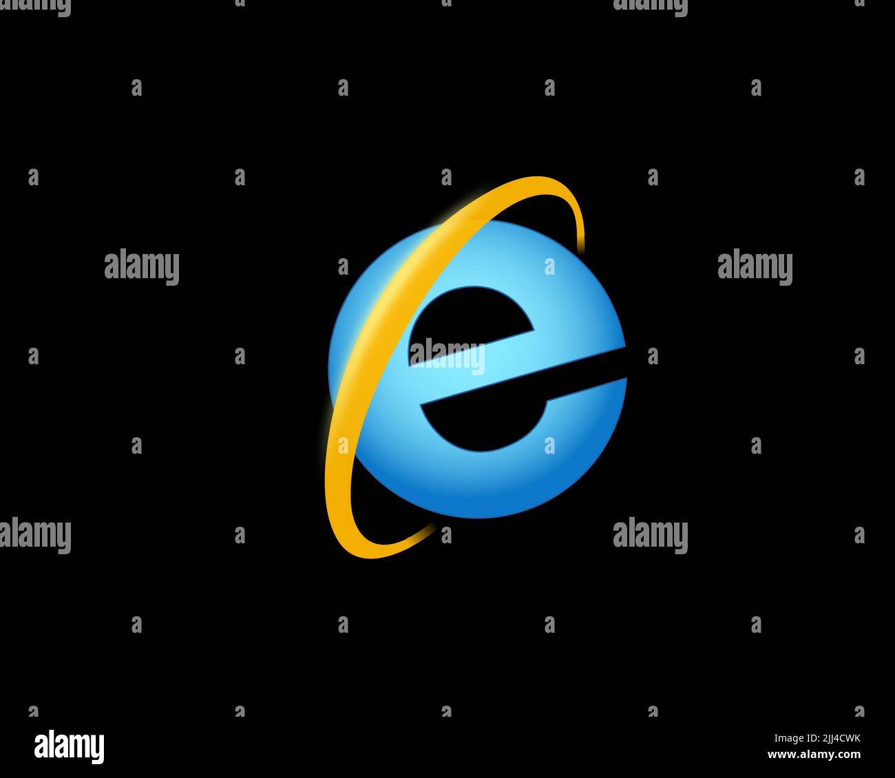 Internet Explorer, rotated logo, black background Stock Photo - Alamy