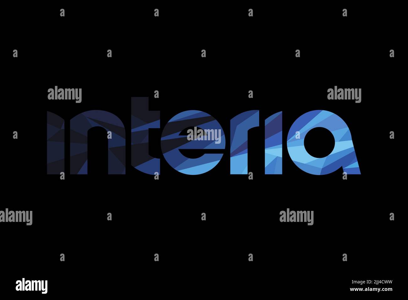 Interia, Logo, Black background Stock Photo - Alamy