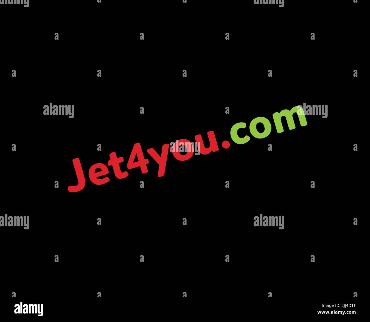 Jet4you, rotated logo, black background Stock Photo - Alamy