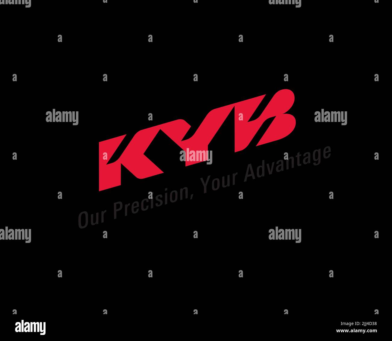 Kayaba Industry, rotated logo, black background Stock Photo - Alamy