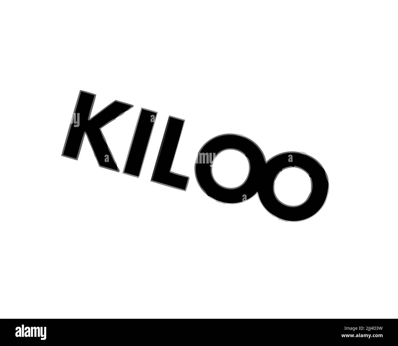 Kiloo, rotated logo, white background B Stock Photo - Alamy