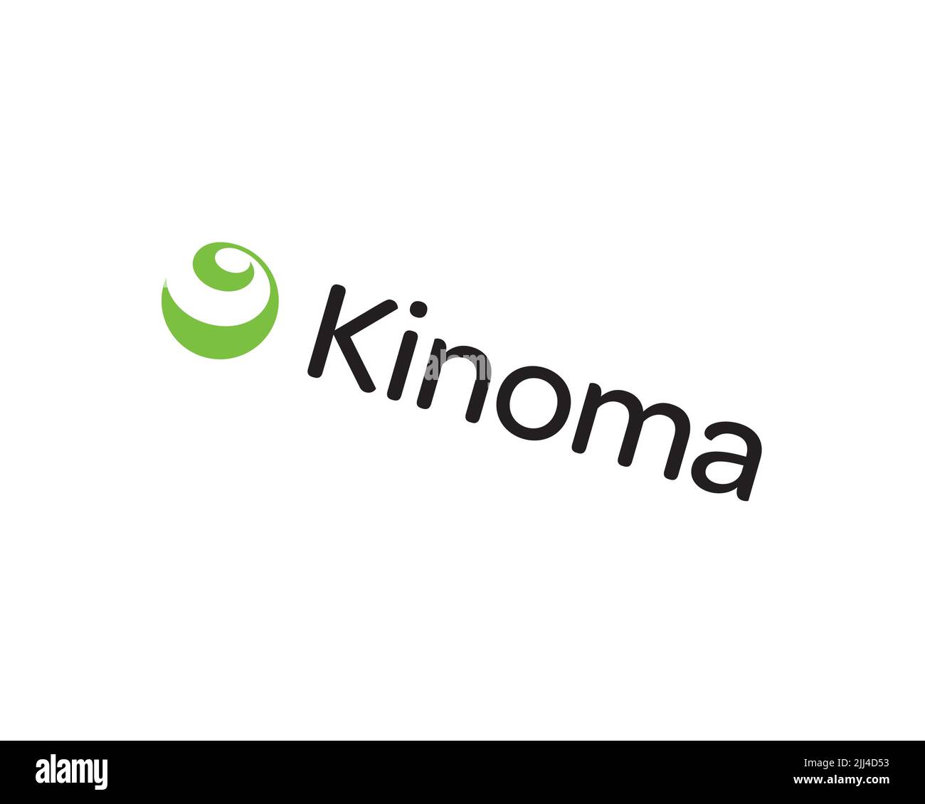 Kinoma, rotated logo, white background B Stock Photo - Alamy
