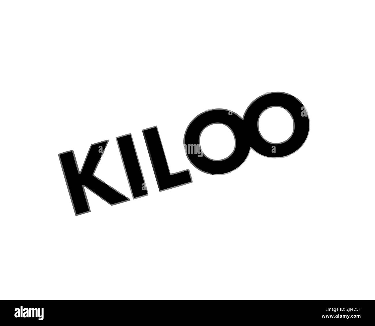Kiloo, rotated logo, white background Stock Photo - Alamy
