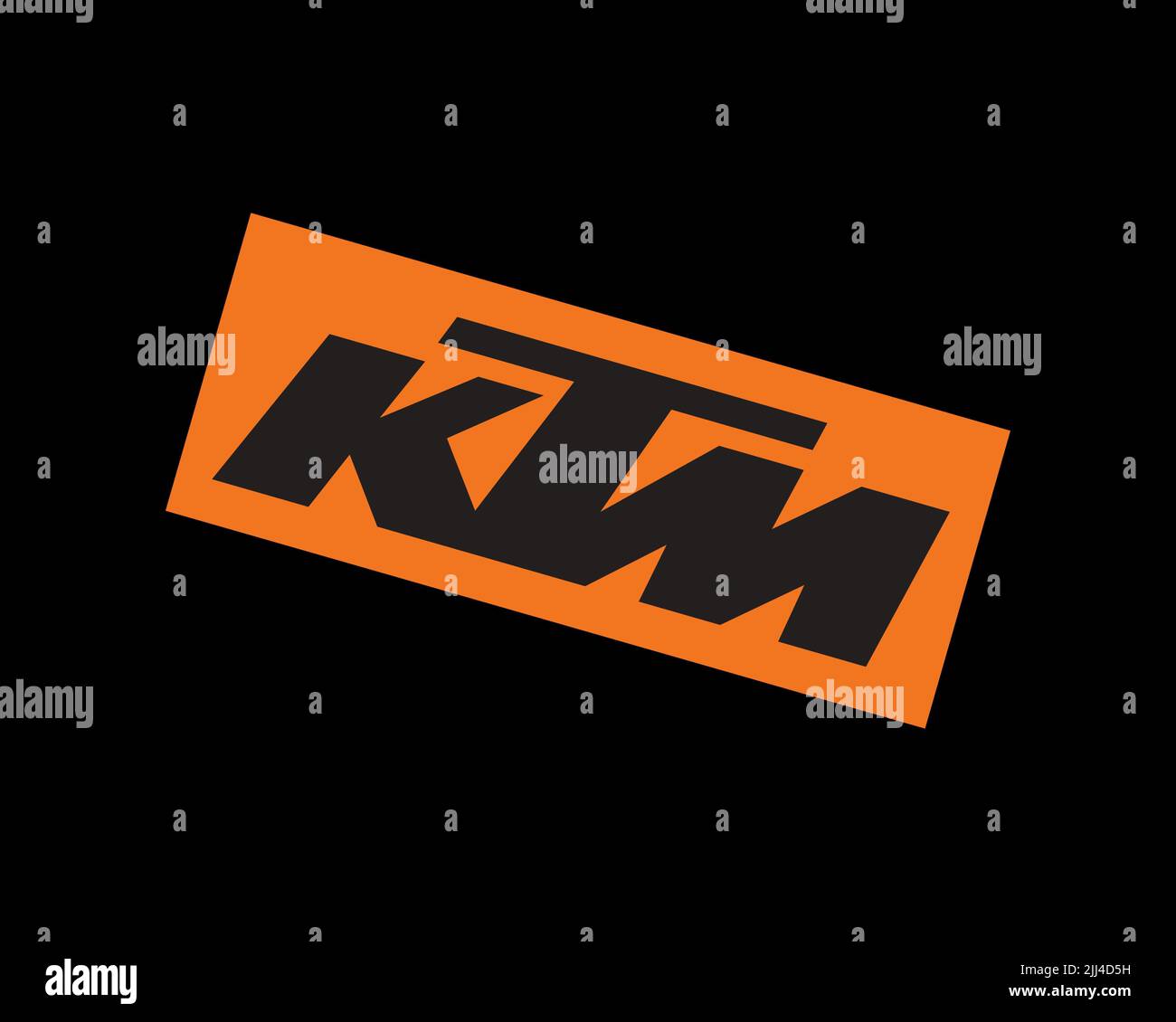 KTM, rotated logo, black background B Stock Photo - Alamy