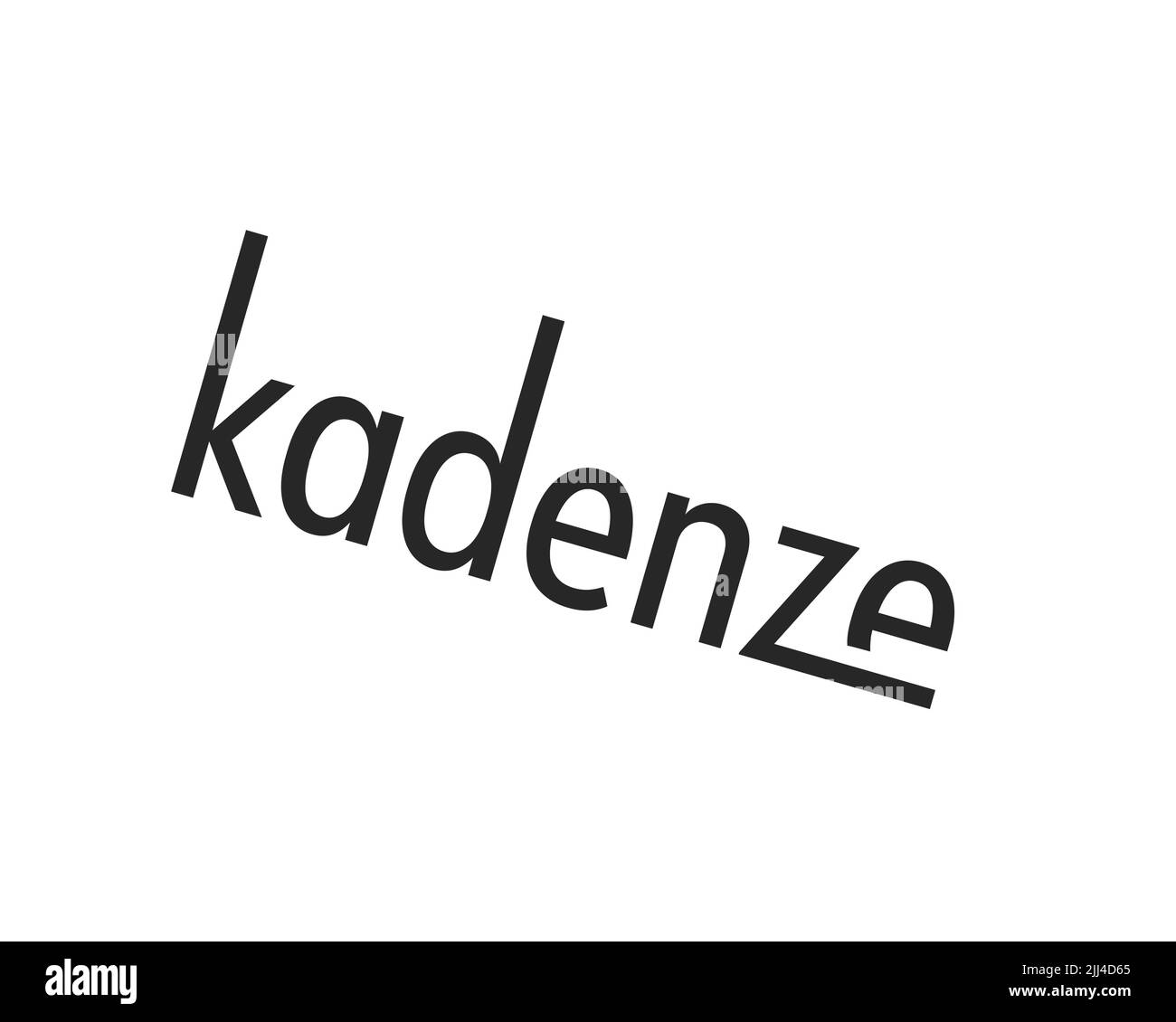 Cadences, rotated logo, white background B Stock Photo - Alamy