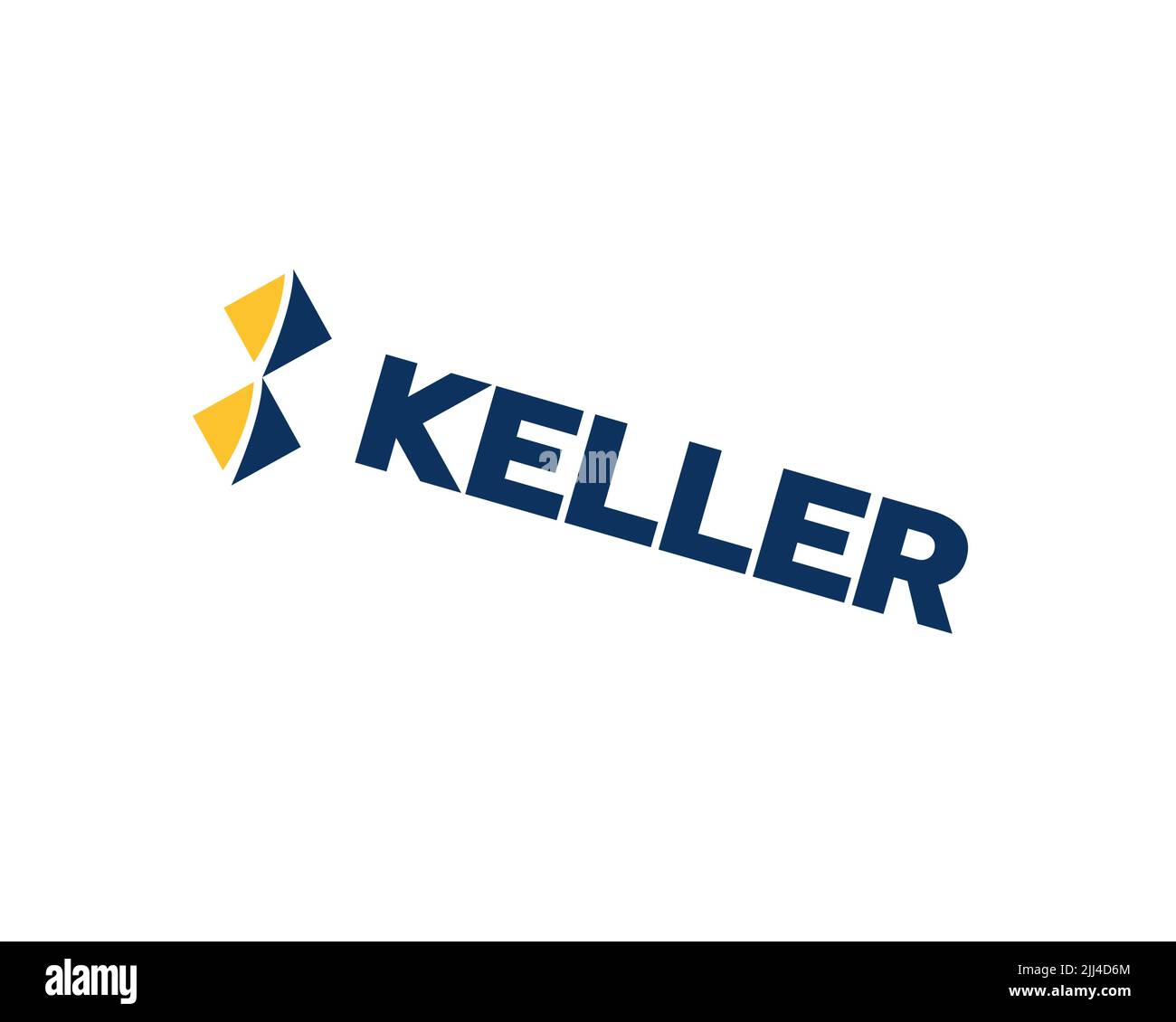 Keller Group, rotated logo, white background B Stock Photo - Alamy