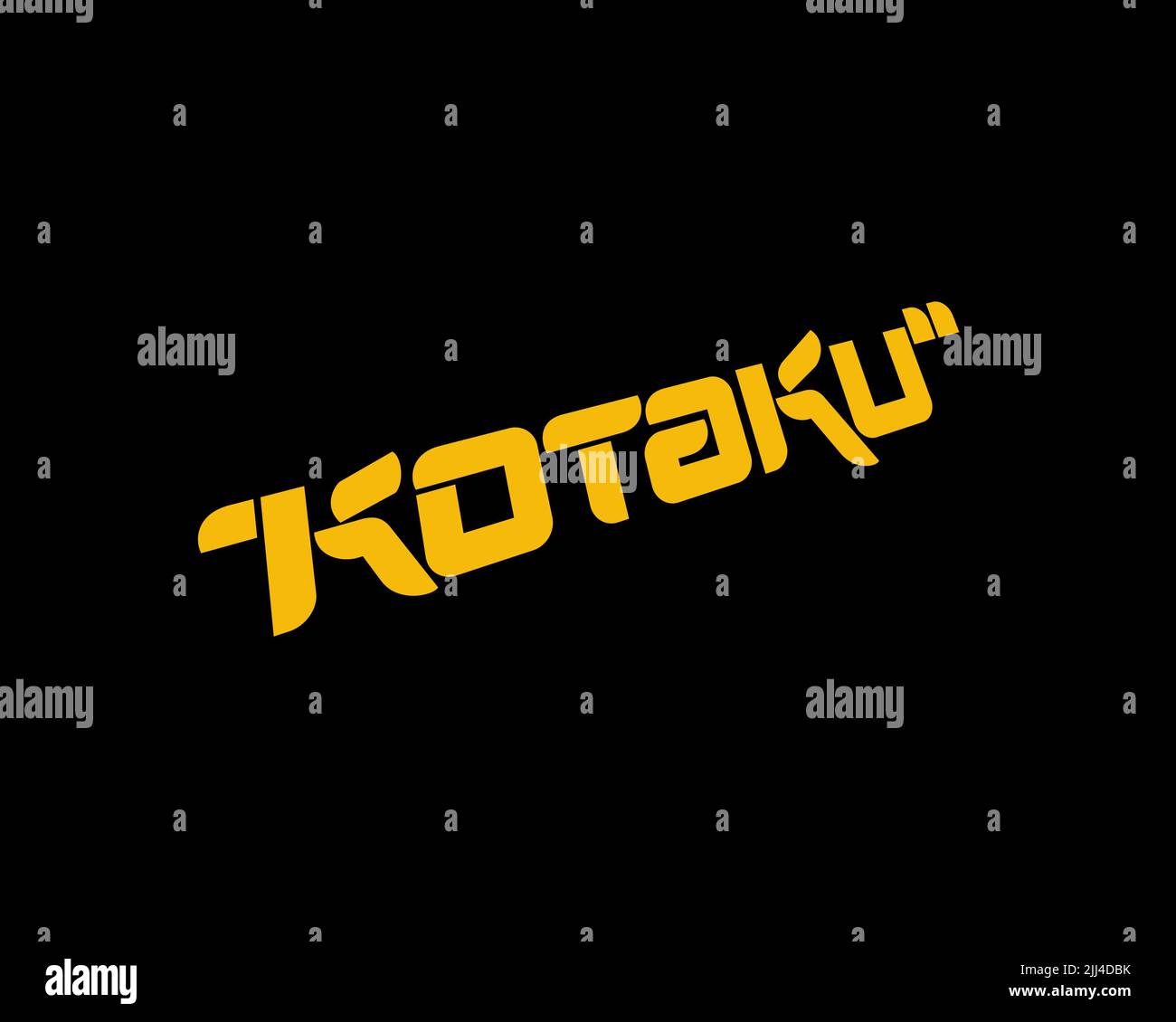 Kotaku, rotated logo, black background Stock Photo - Alamy