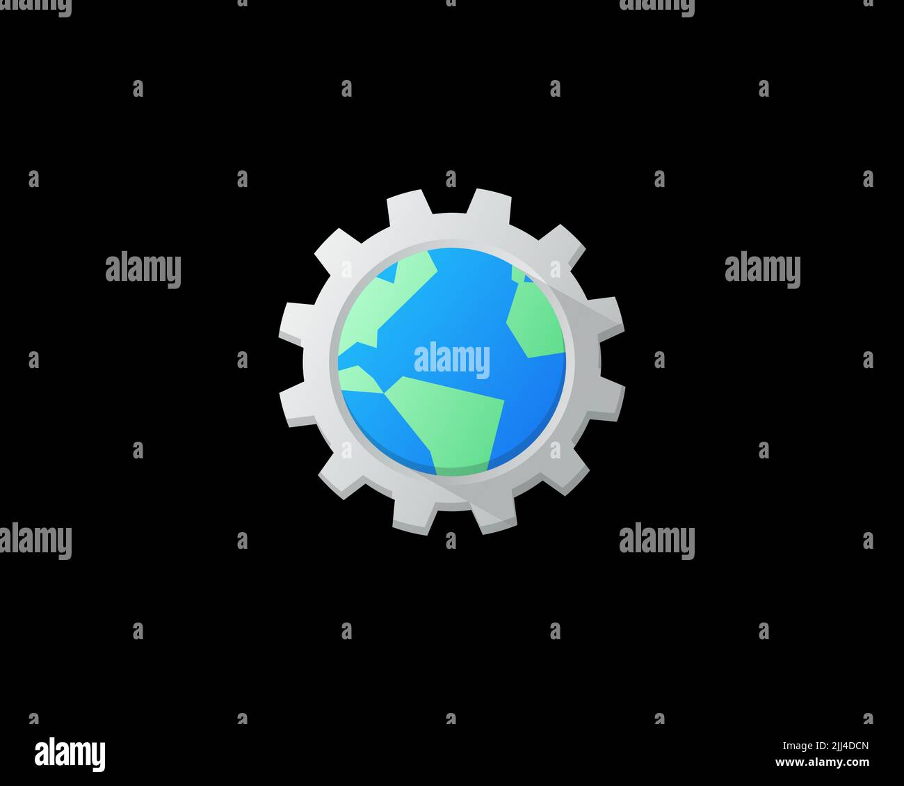 Konqueror, rotated logo, black background Stock Photo - Alamy