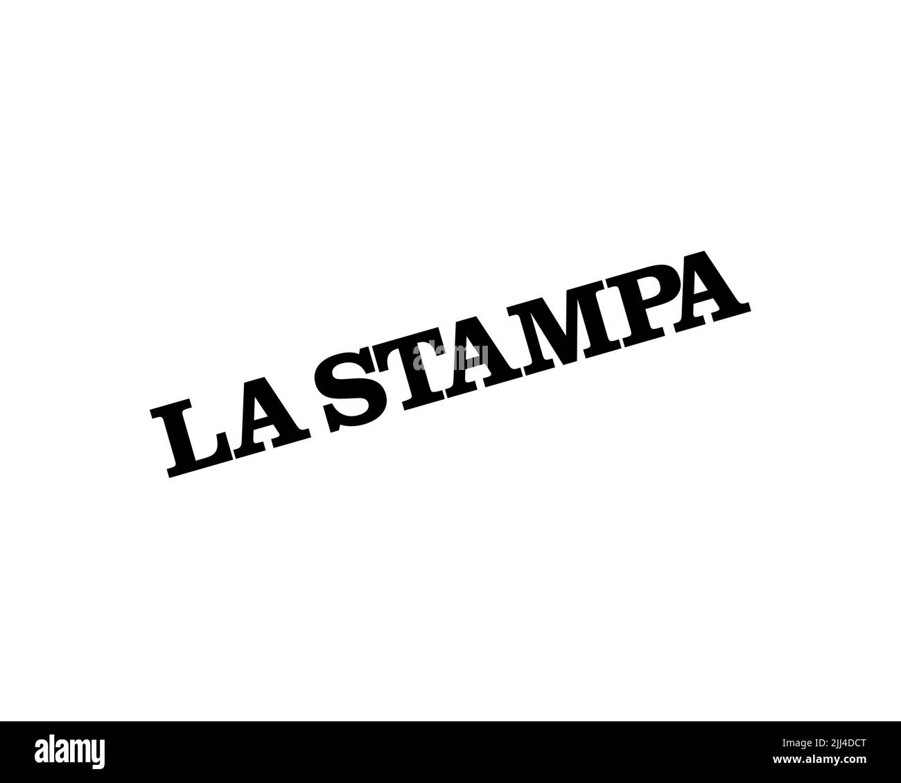 La Stampa, rotated logo, white background Stock Photo - Alamy