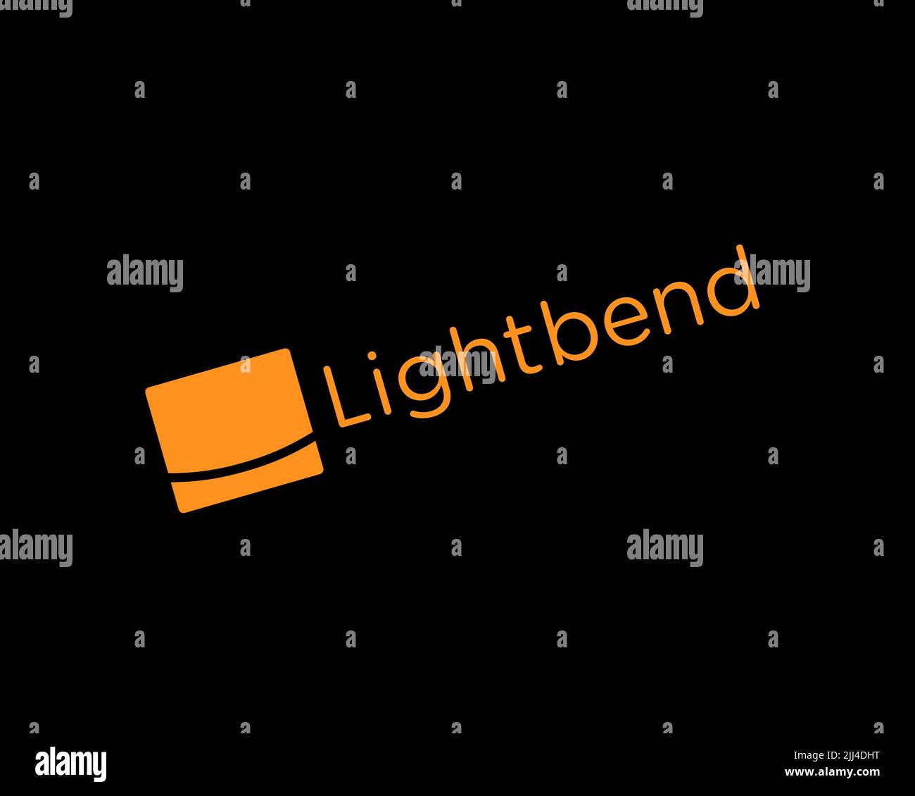 Lightbend, rotated logo, black background Stock Photo - Alamy