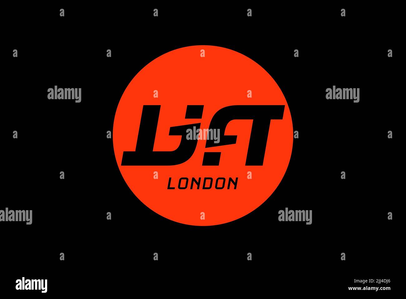 Lift London, Logo, Black background Stock Photo - Alamy