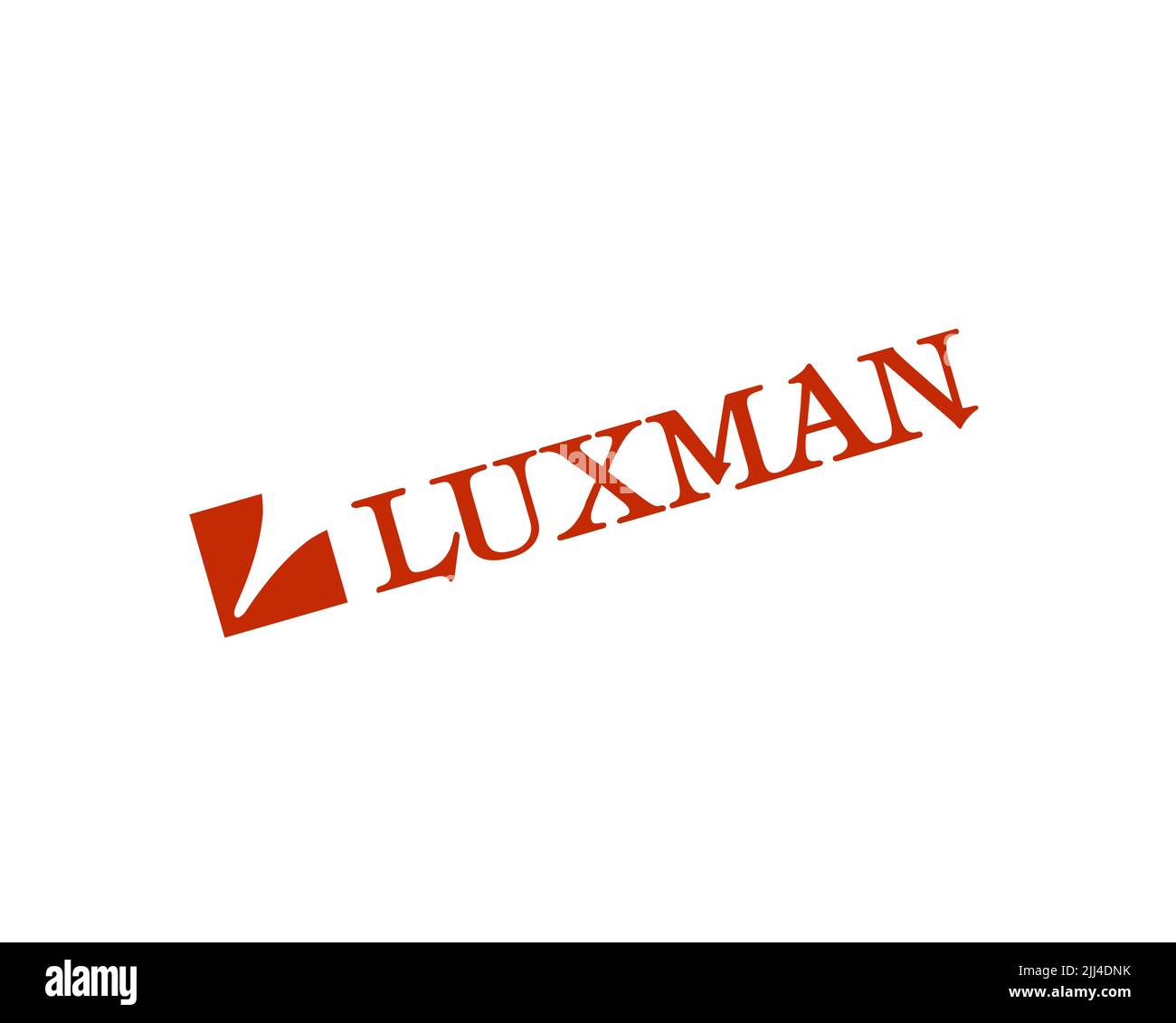 Luxman, rotated logo, white background Stock Photo - Alamy